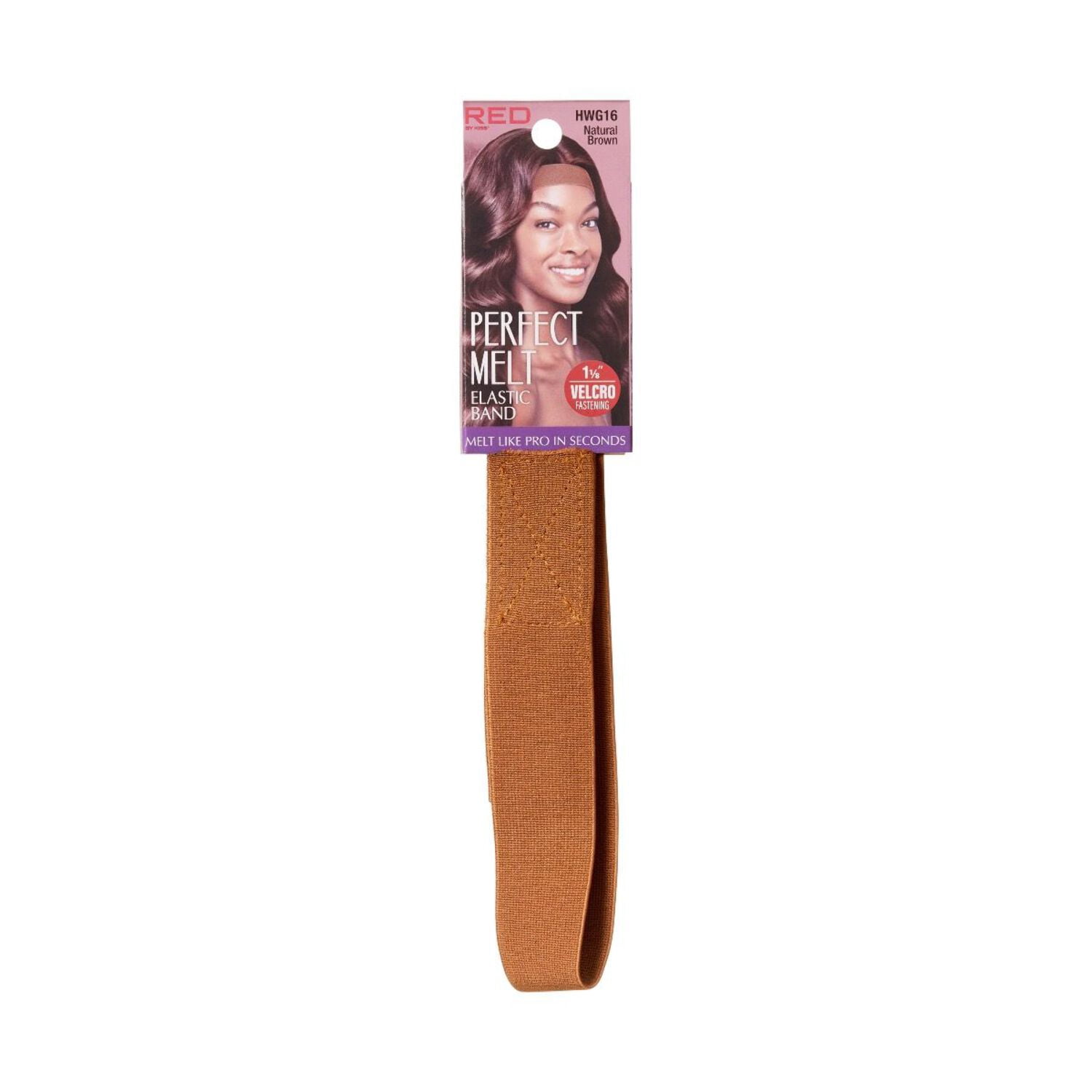 KISS - RED Perfect Melt Elastic Band 1 1/8" Velcro Natural Brown ...