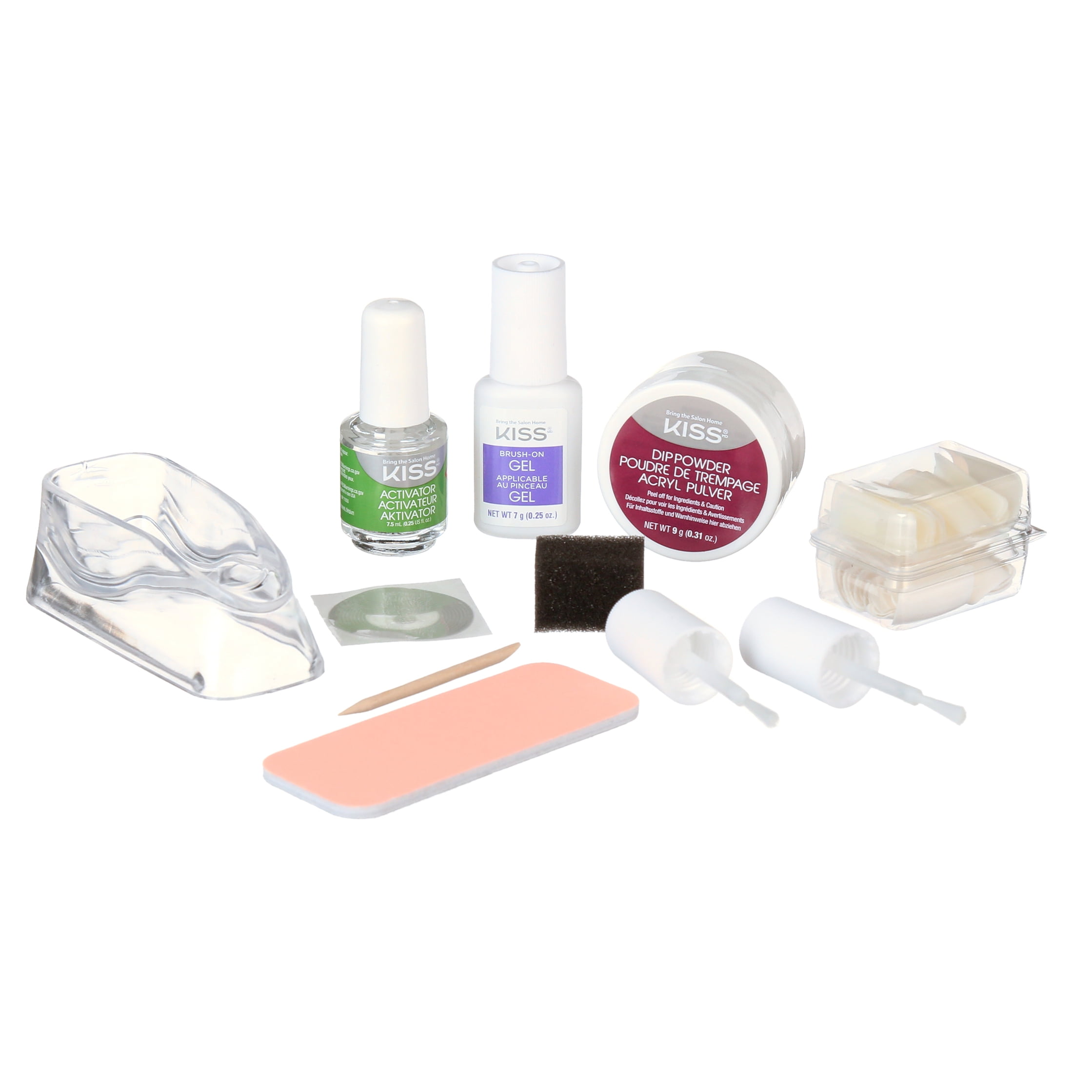 KISS Salon Dip Powder Nail Kit All in One Professional Dipping System Fake Nails Gel Nail Kit