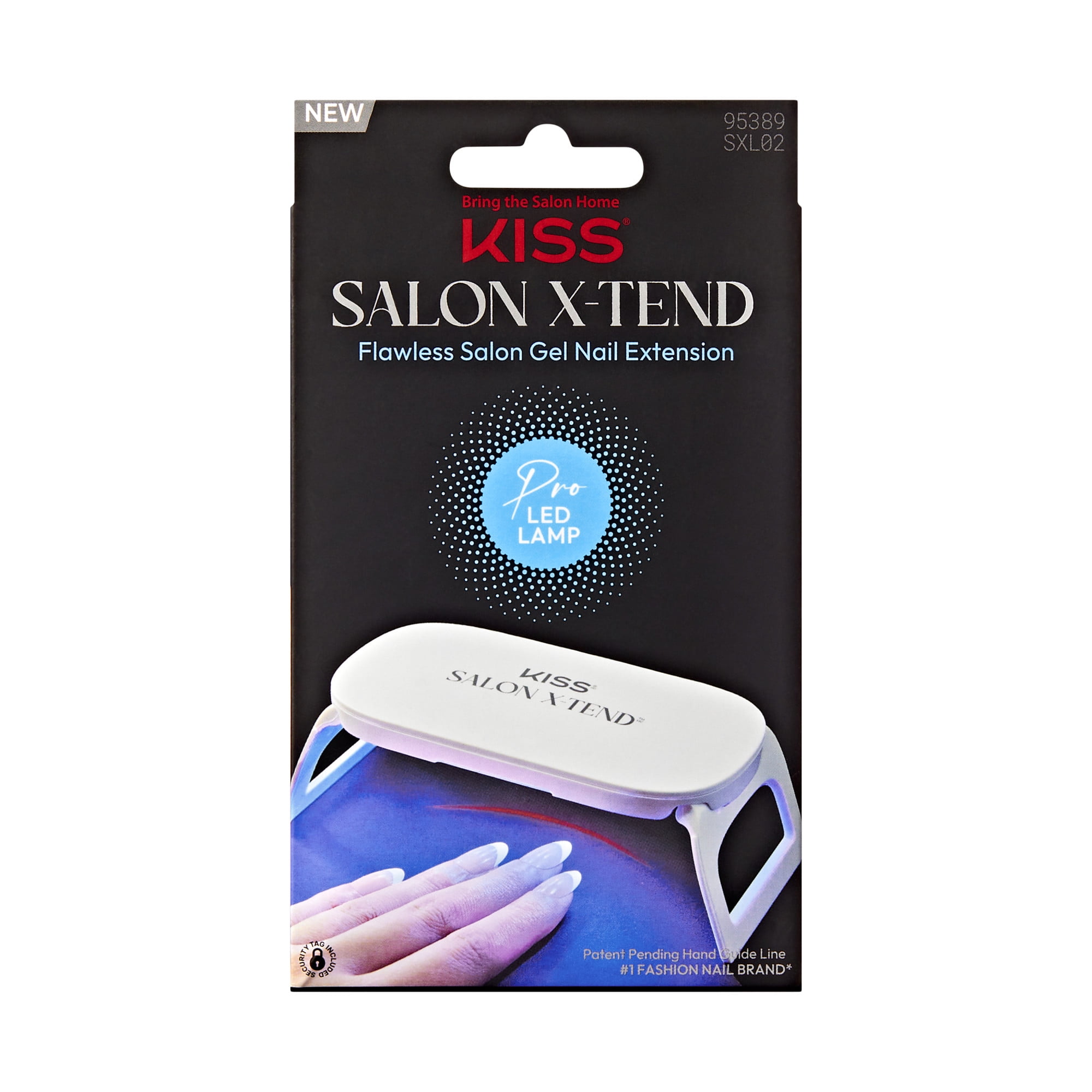 KISS Salon X-tend Pro LED Lamp, Soft Gel DIY Gel Nail Kit System, 1 ...