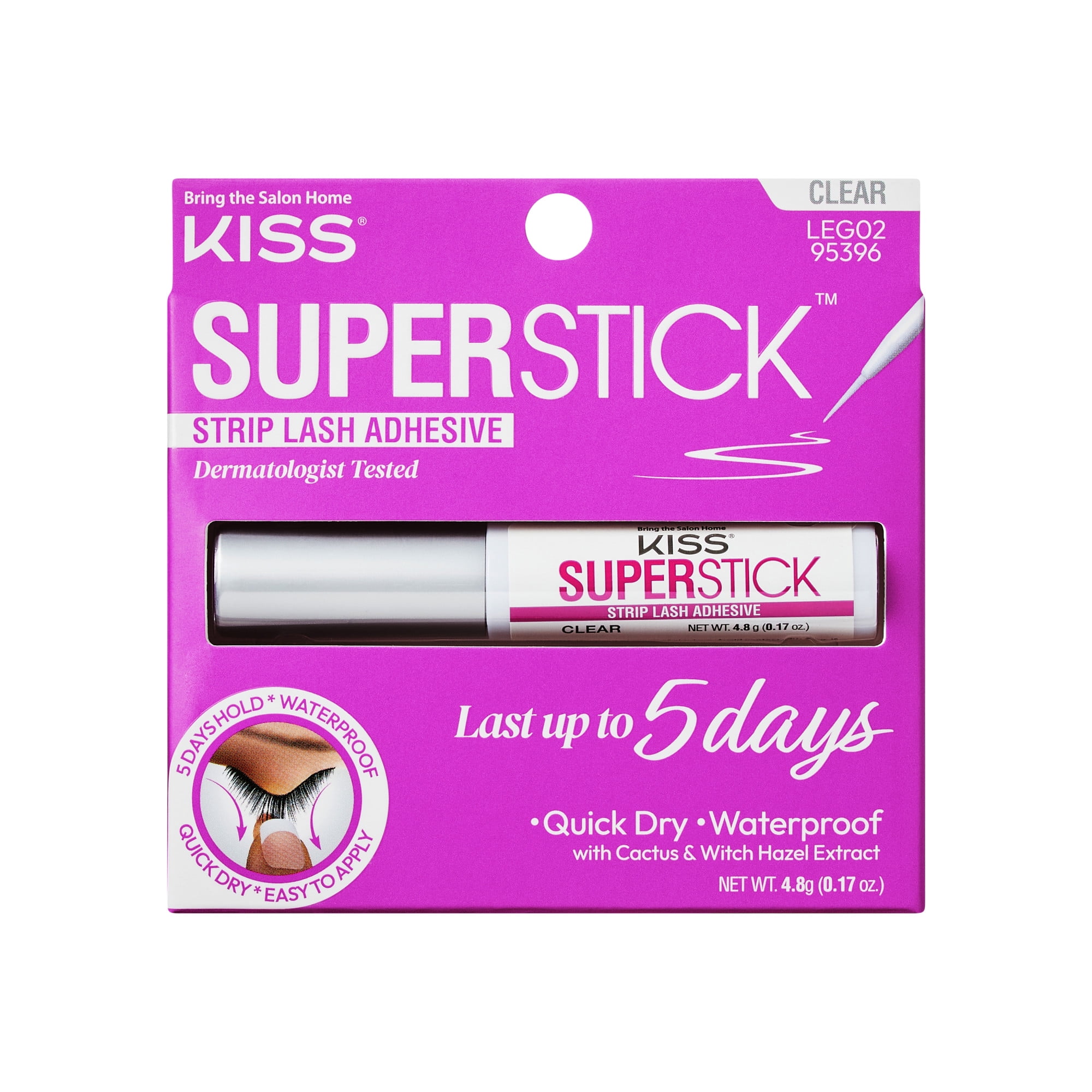 KISS Super Stick 5-Day Extended Wear Strip Lash Adhesive, Net Wt. 4.8g ...