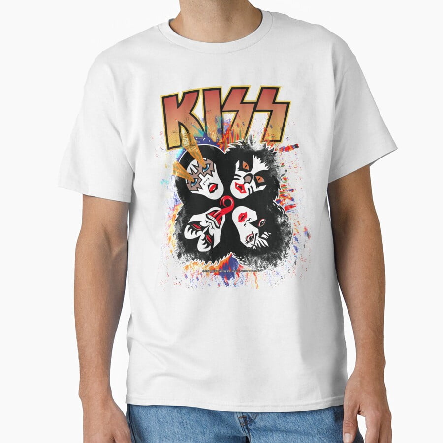KISS The Band And Roll Over Splash Logo Concert T-Shirt - Walmart.com