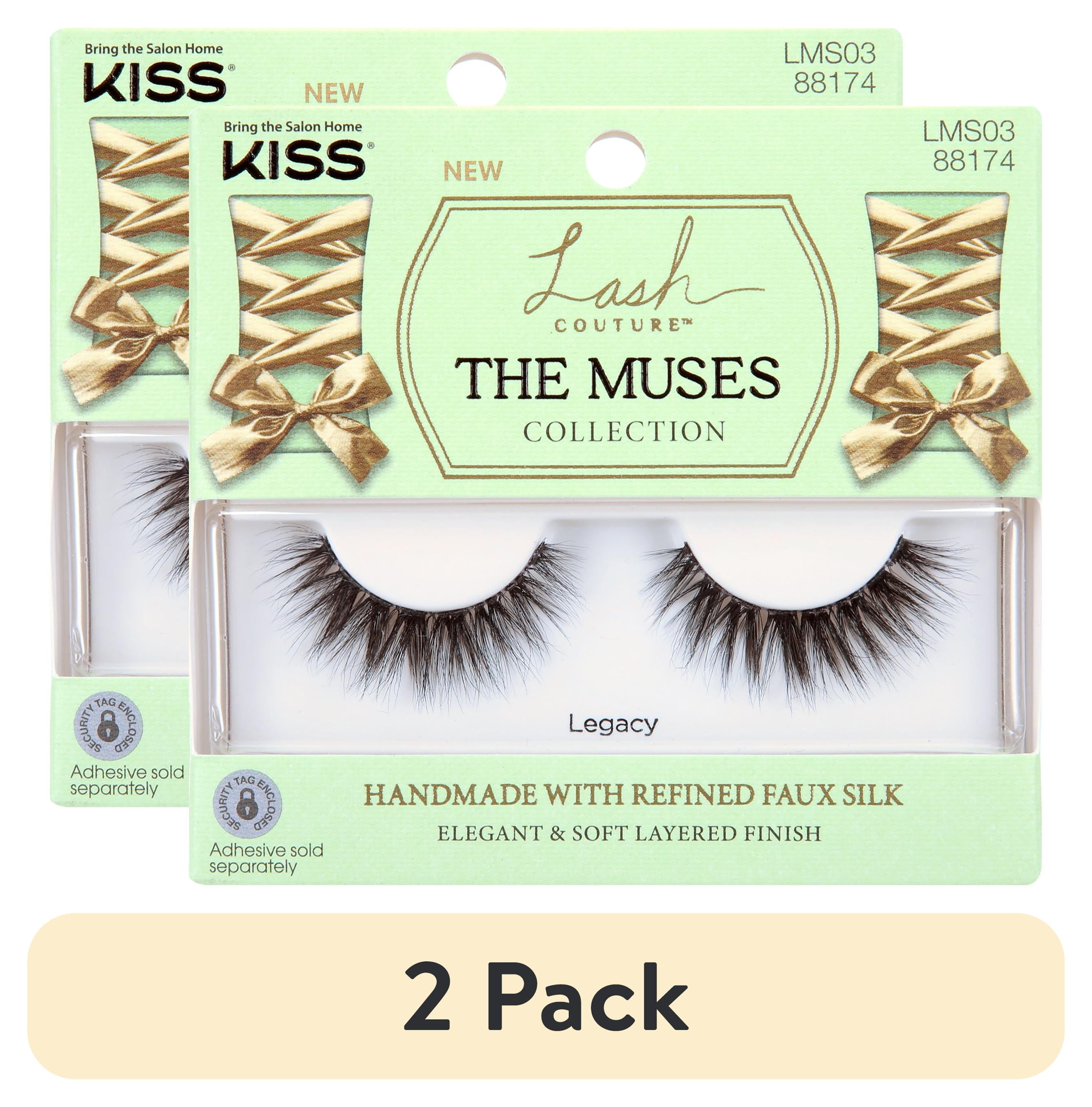 (2 pack) KISS The Muses The Muses Collection, False Eyelashes, Legacy, 12mm, Black, 1 Pair ...