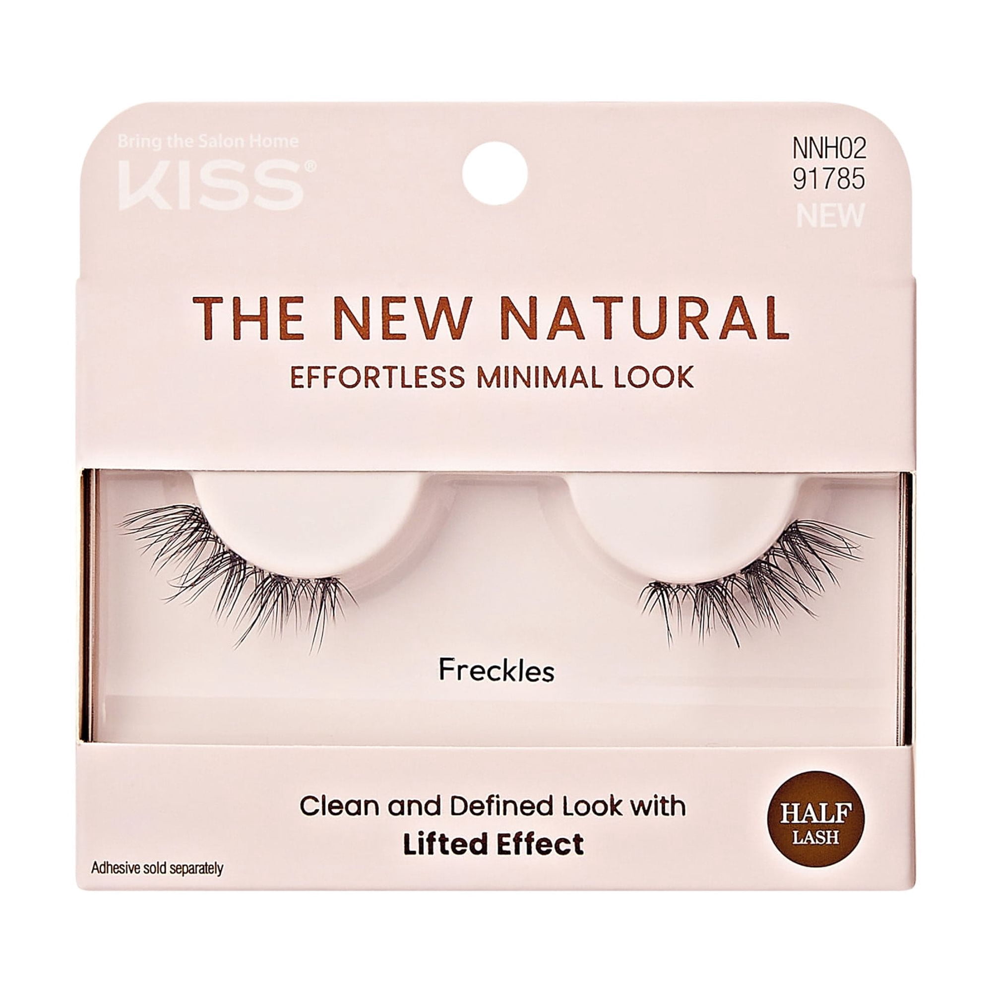 Kiss, Natural False Eyelashes Half Strip, 'Freckles', 1 Pair - Walmart.com