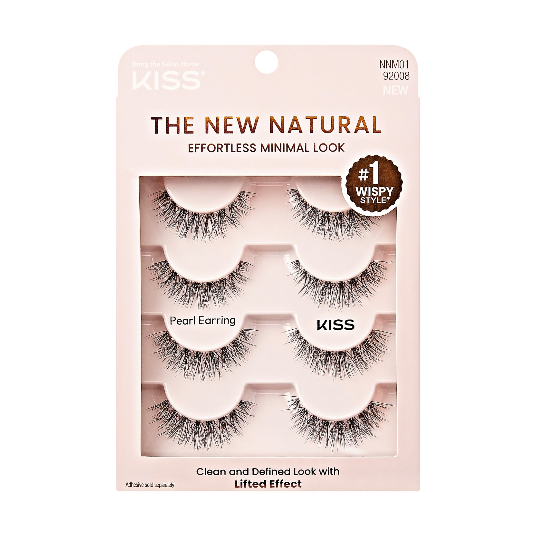 KISS The New Natural False Eyelashes Full Strip Lash Multipack, 'Pearl ...