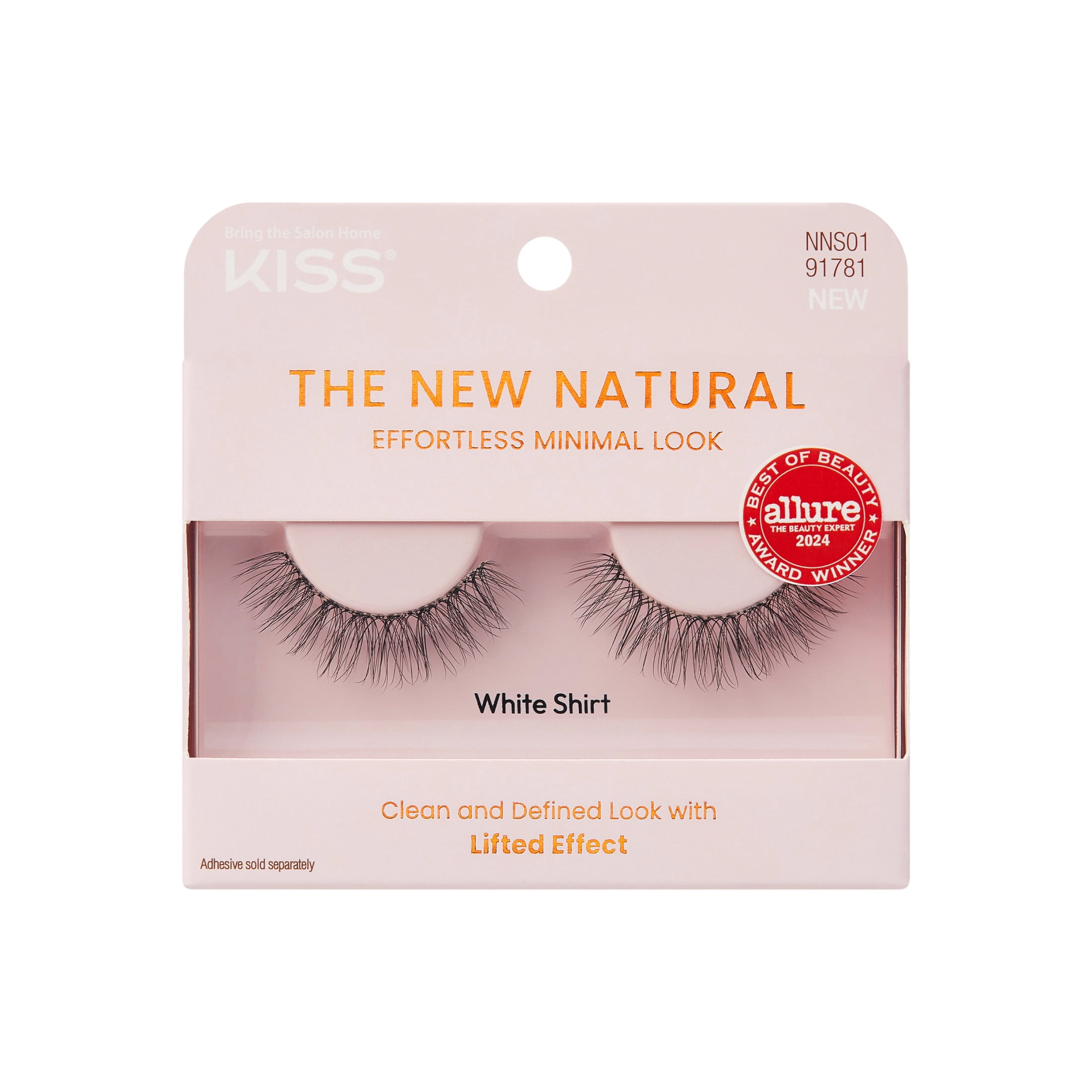 Kiss The New Natural False Eyelashes Full Strip Lash Single Pack ...