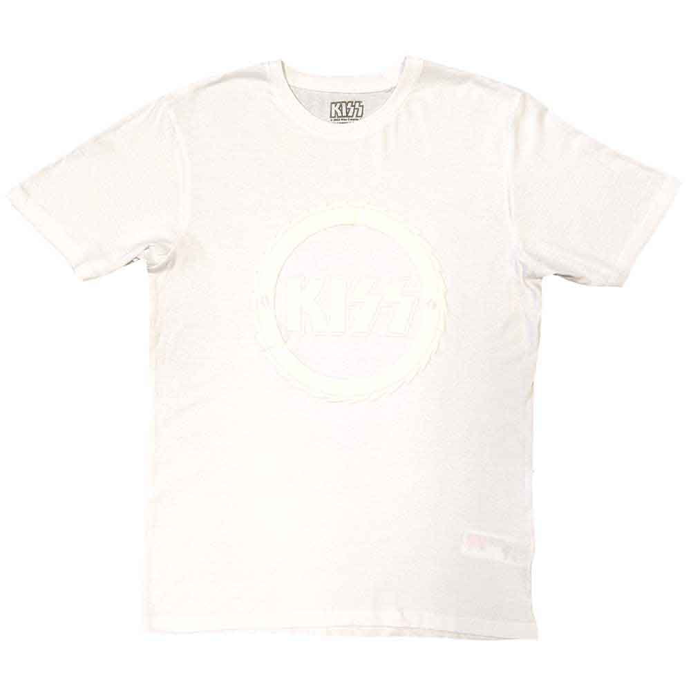 KISS Unisex Hi-Build T-Shirt: Buzzsaw Logo (White-On-White) - Walmart.com