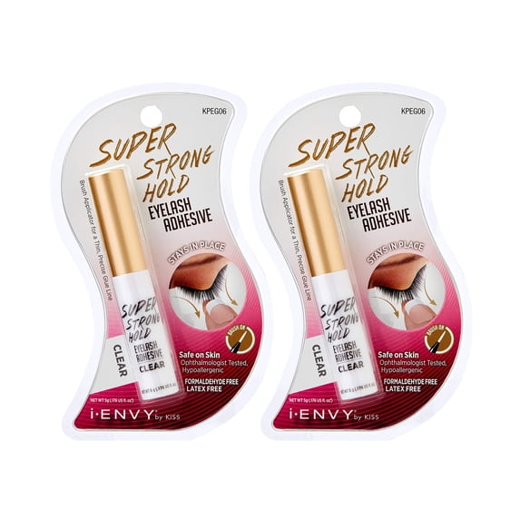 KISS i Envy Eyelash Adhesive, Super Strong Hold, Clear, Latex Free ...