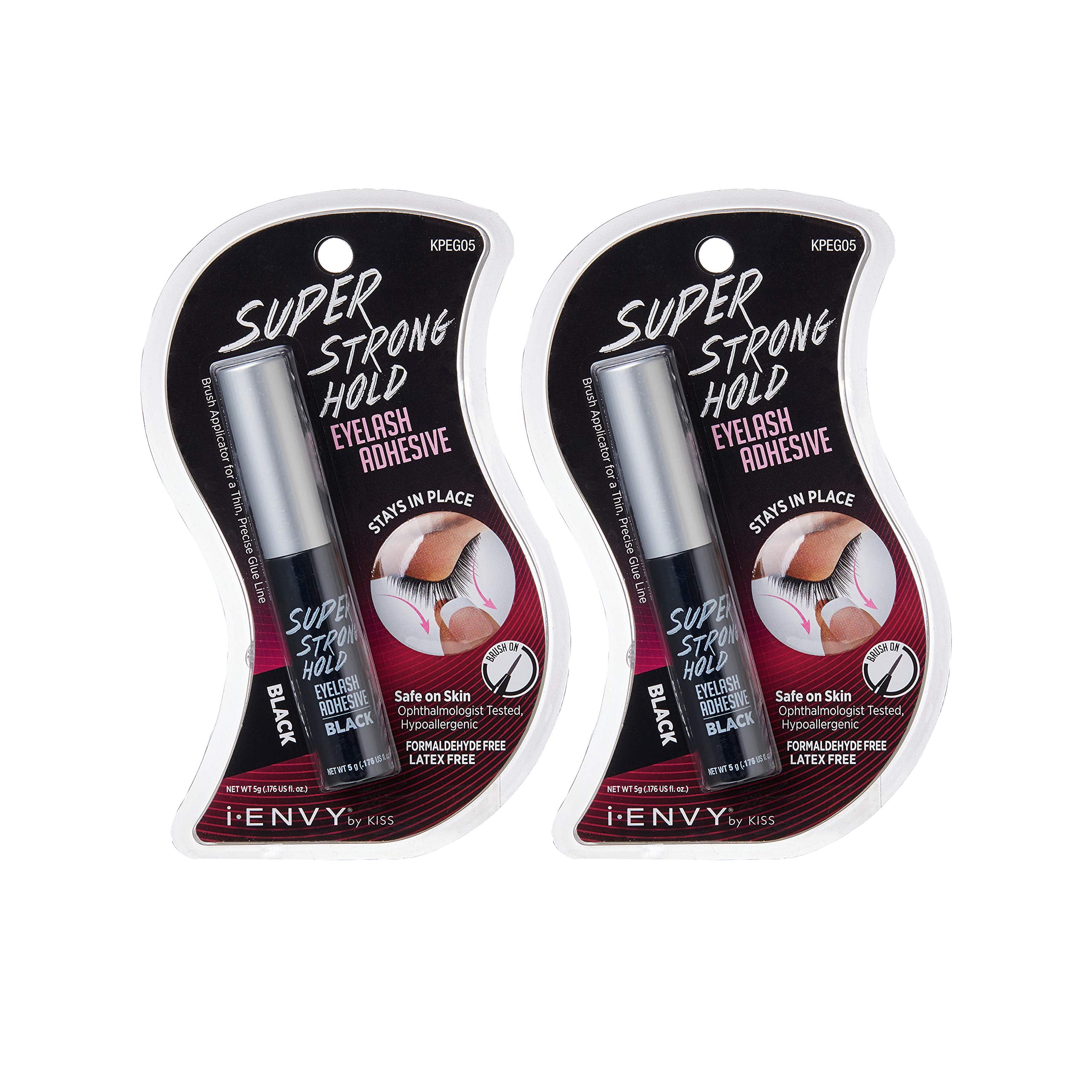 KISS i Envy Super Strong Hold Eyelash Adhesive, False Lashes Glue, 0. ...