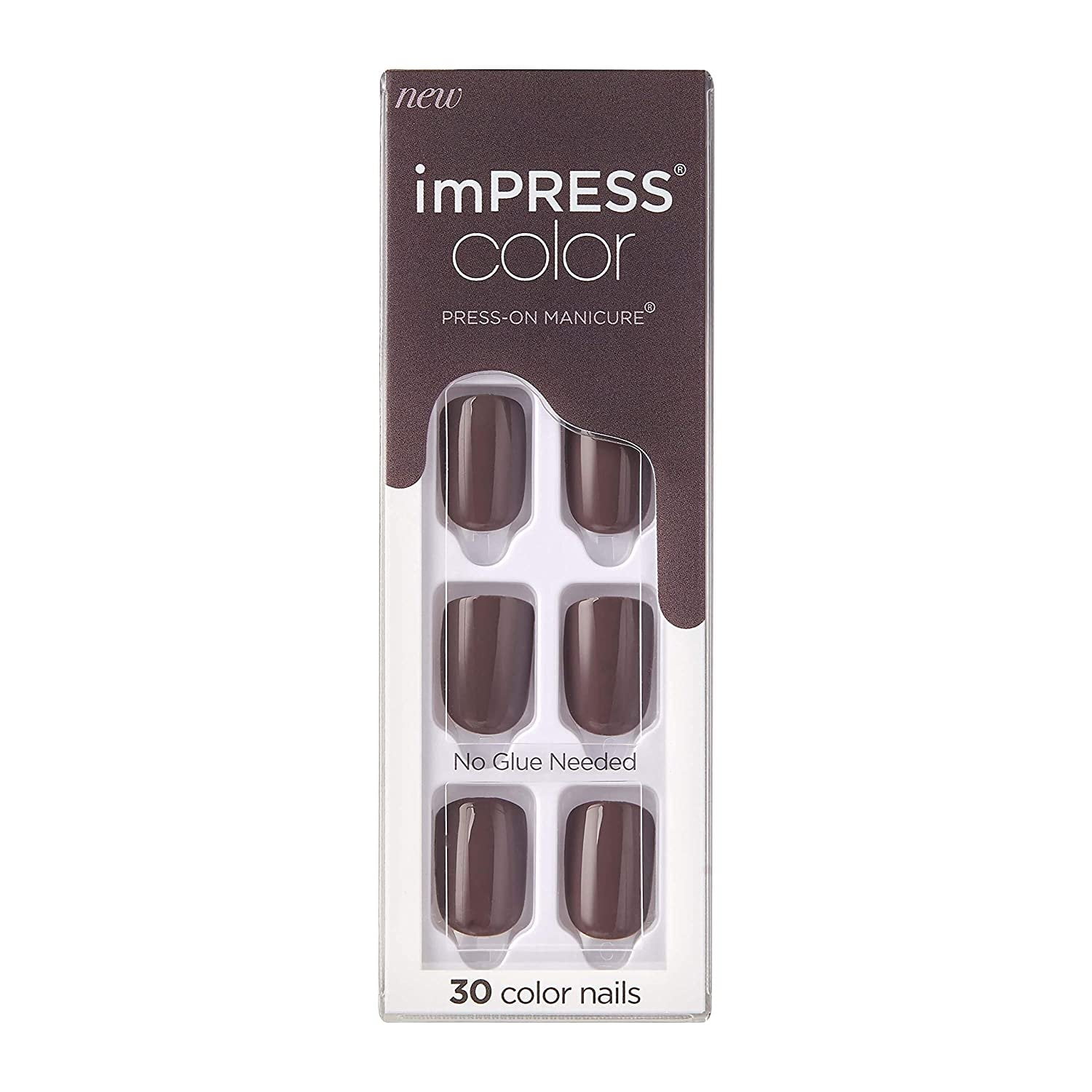 KISS imPRESS Color Press-On Manicure, Gel Nail Kit, PureFit Technology ...