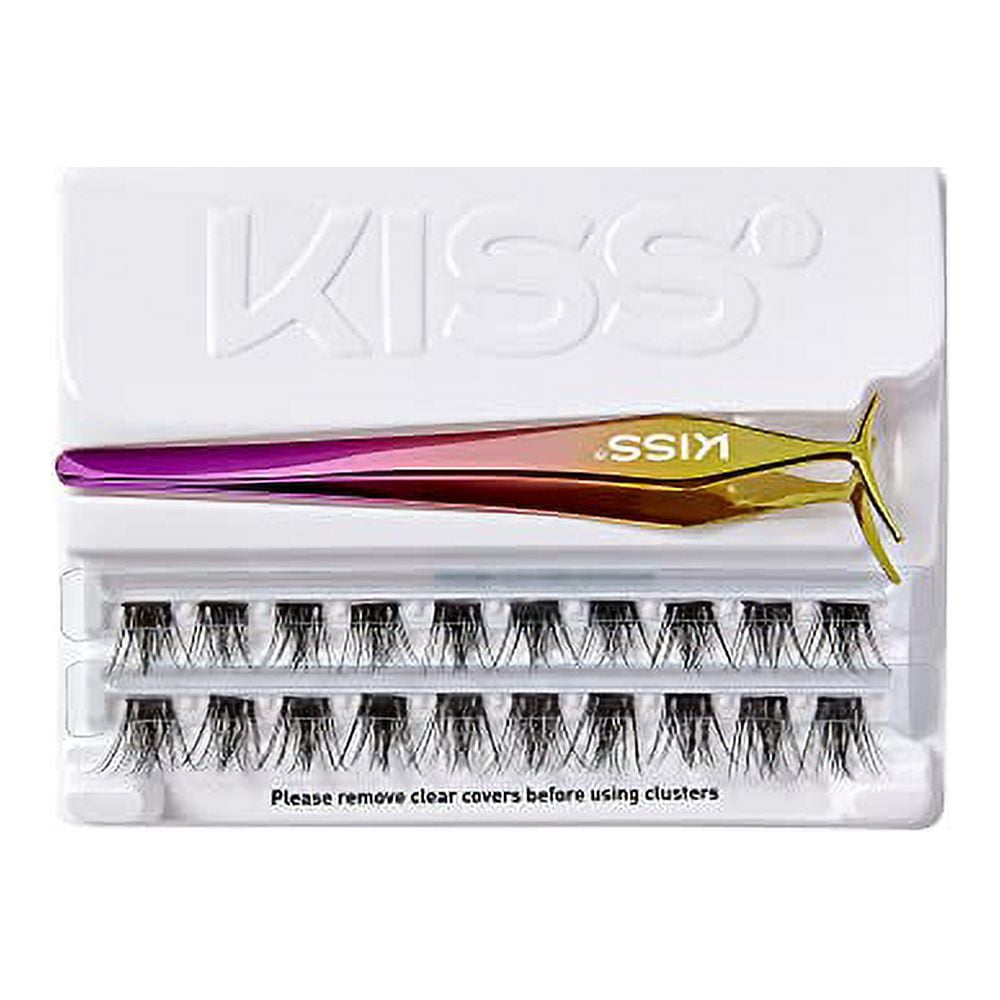KISS imPRESS Falsies False Eyelashes, Lash Clusters, Natural', 12 mm ...