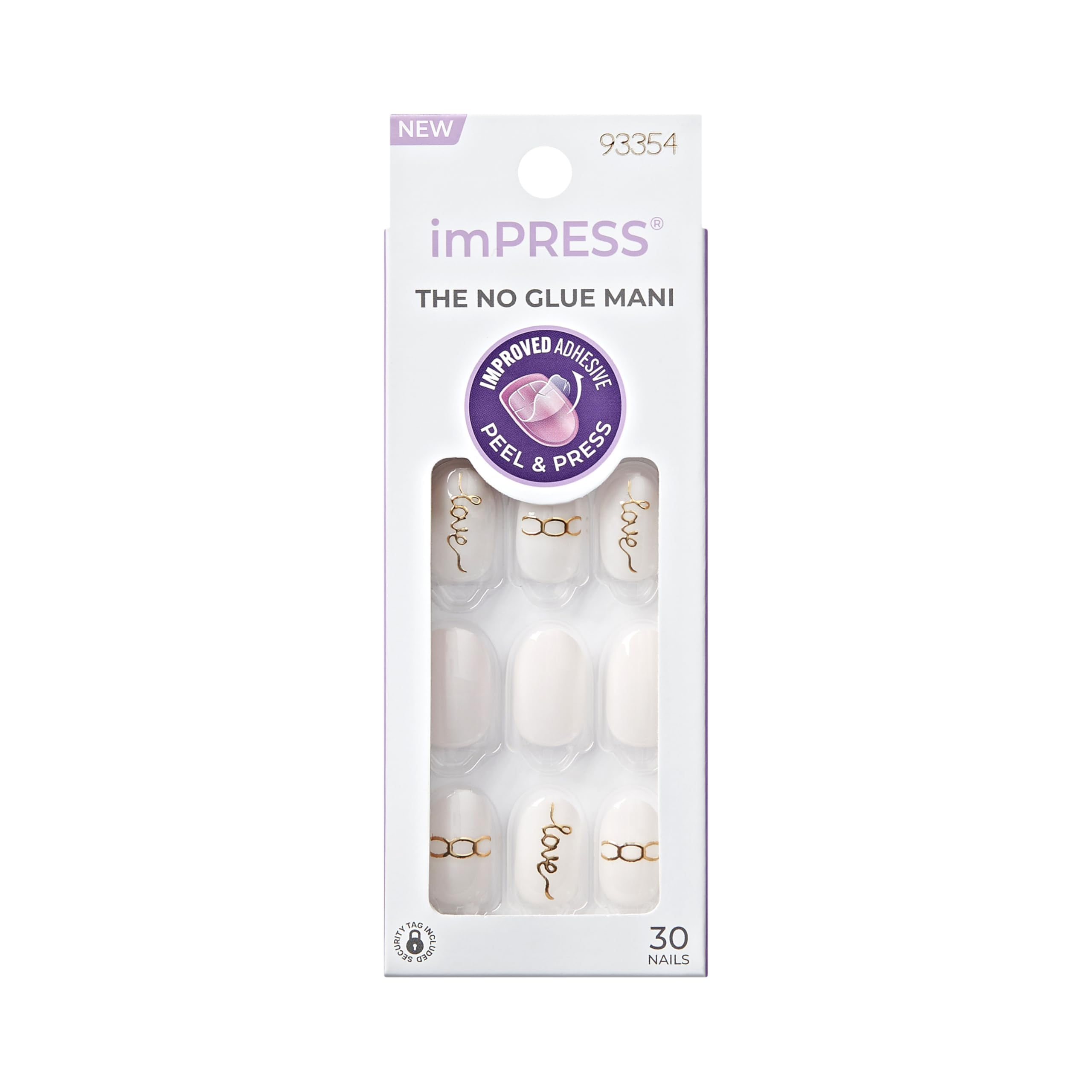 KISS imPRESS No Glue TMA2 Mani Press On Nails, Design, 'Cupid Heart ...