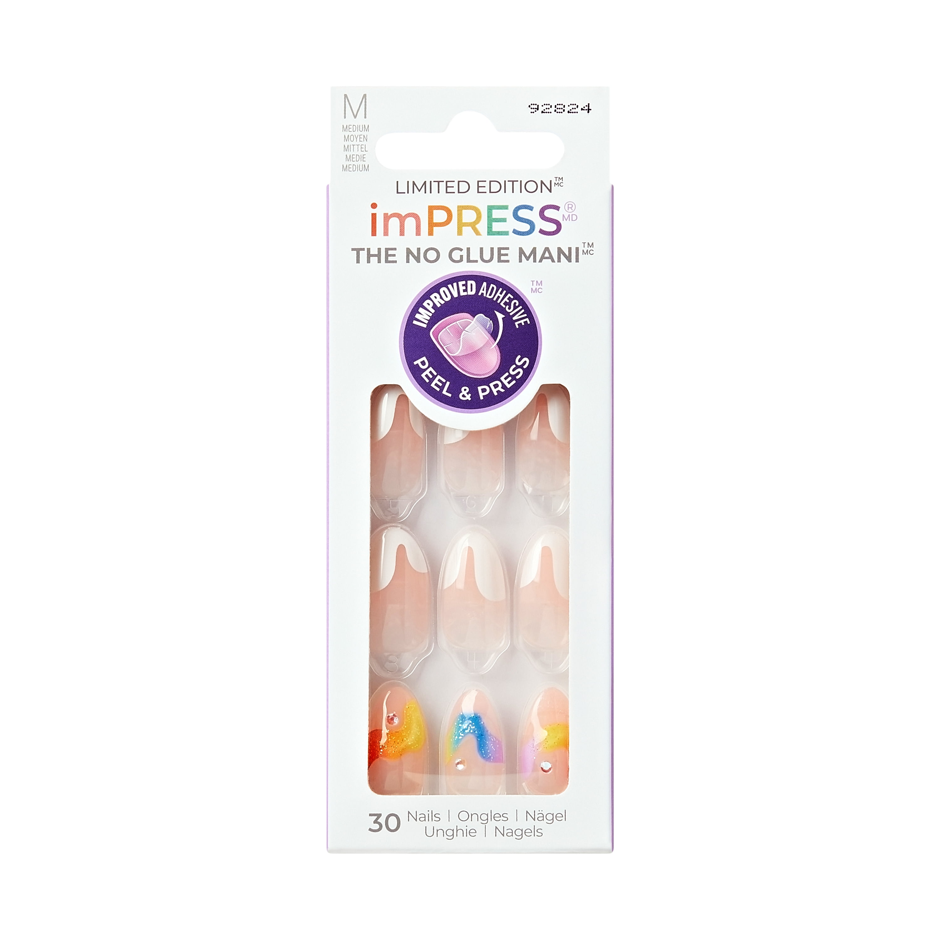 KISS imPRESS No Glue Needed Press On Nails, Design, Purrride ...