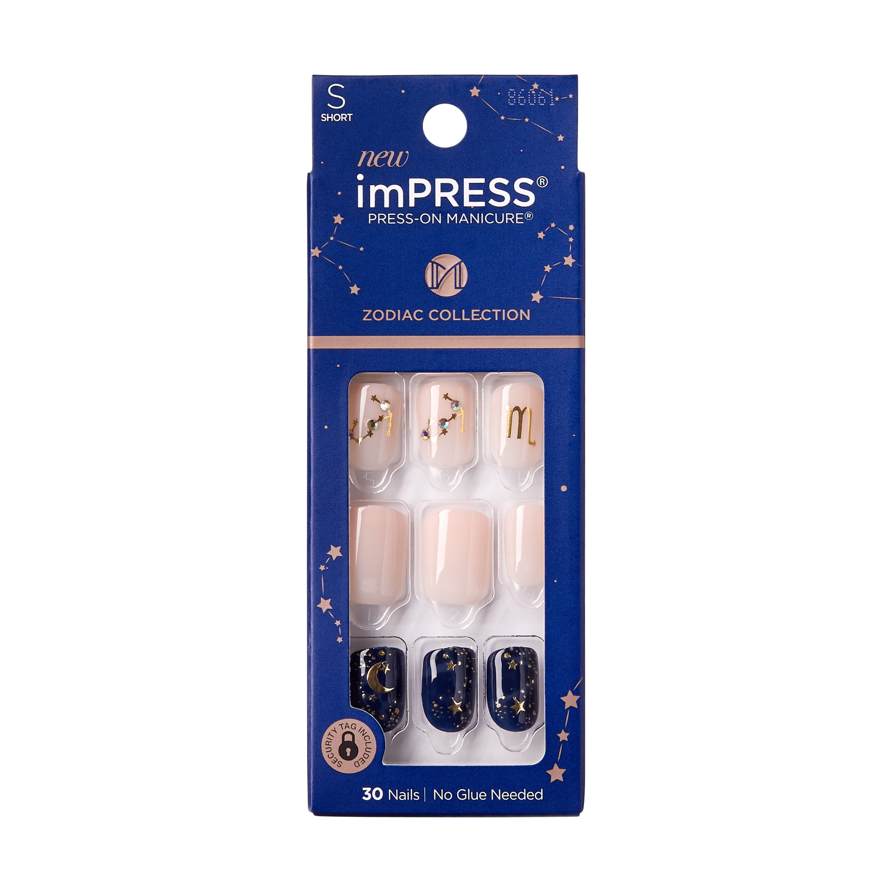 Kiss Impress Zodiac Press On Nails , ‘Scorpio’, Multicolor, Short ...