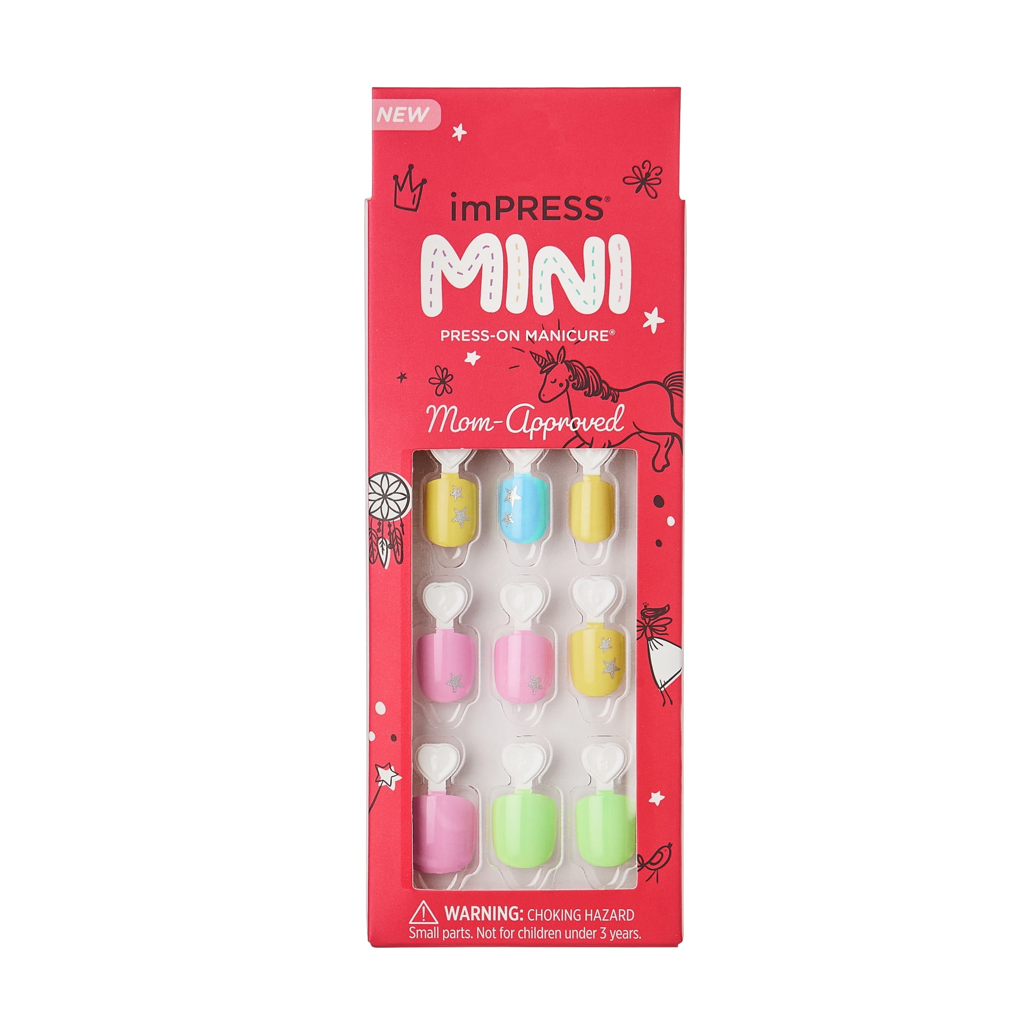 KISS imPRESS MINI Short Press-on Manicure for Kids, Besties - Walmart.com