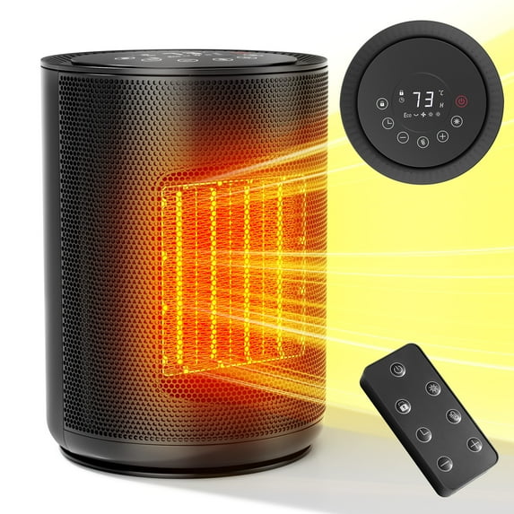 KISSAIR 1500 W Space Heater, PTC Ceramic Heater with Remove Control ...