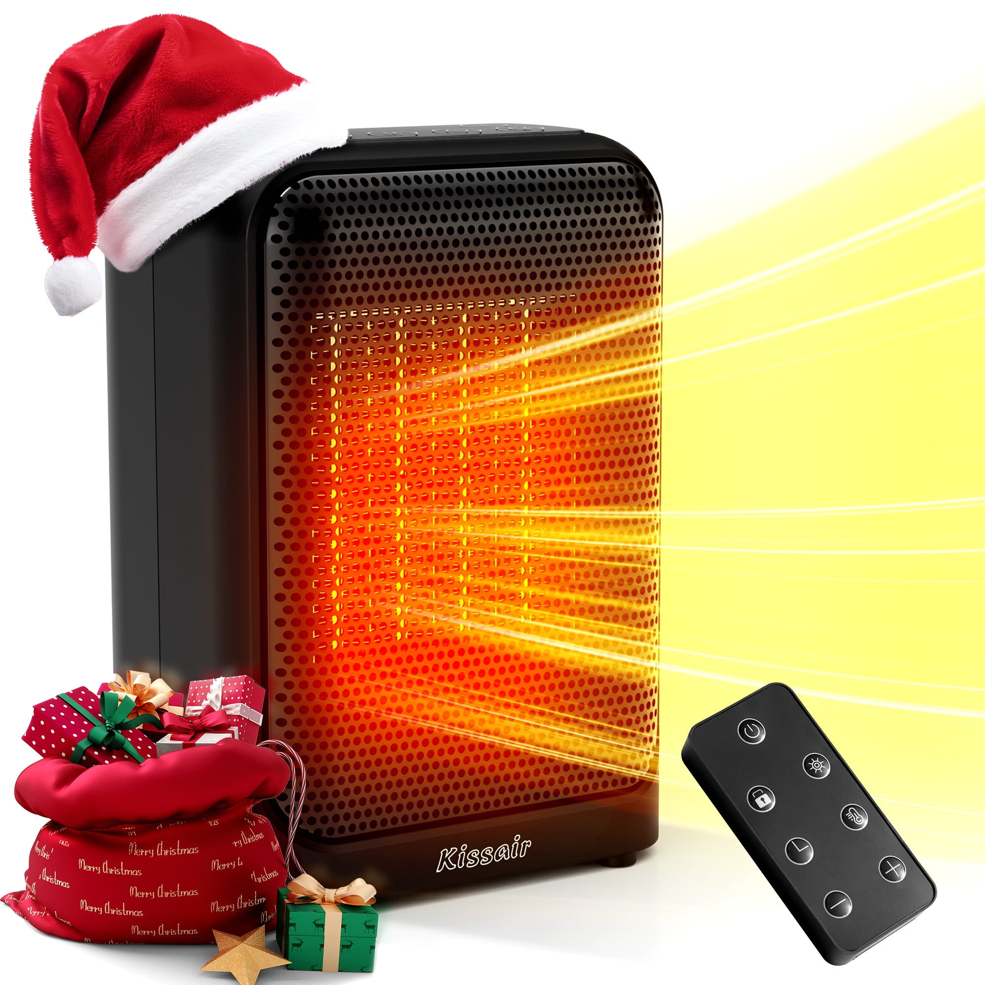 KISSAIR Ceramic Space Heater with Remote Control & LED Display ...