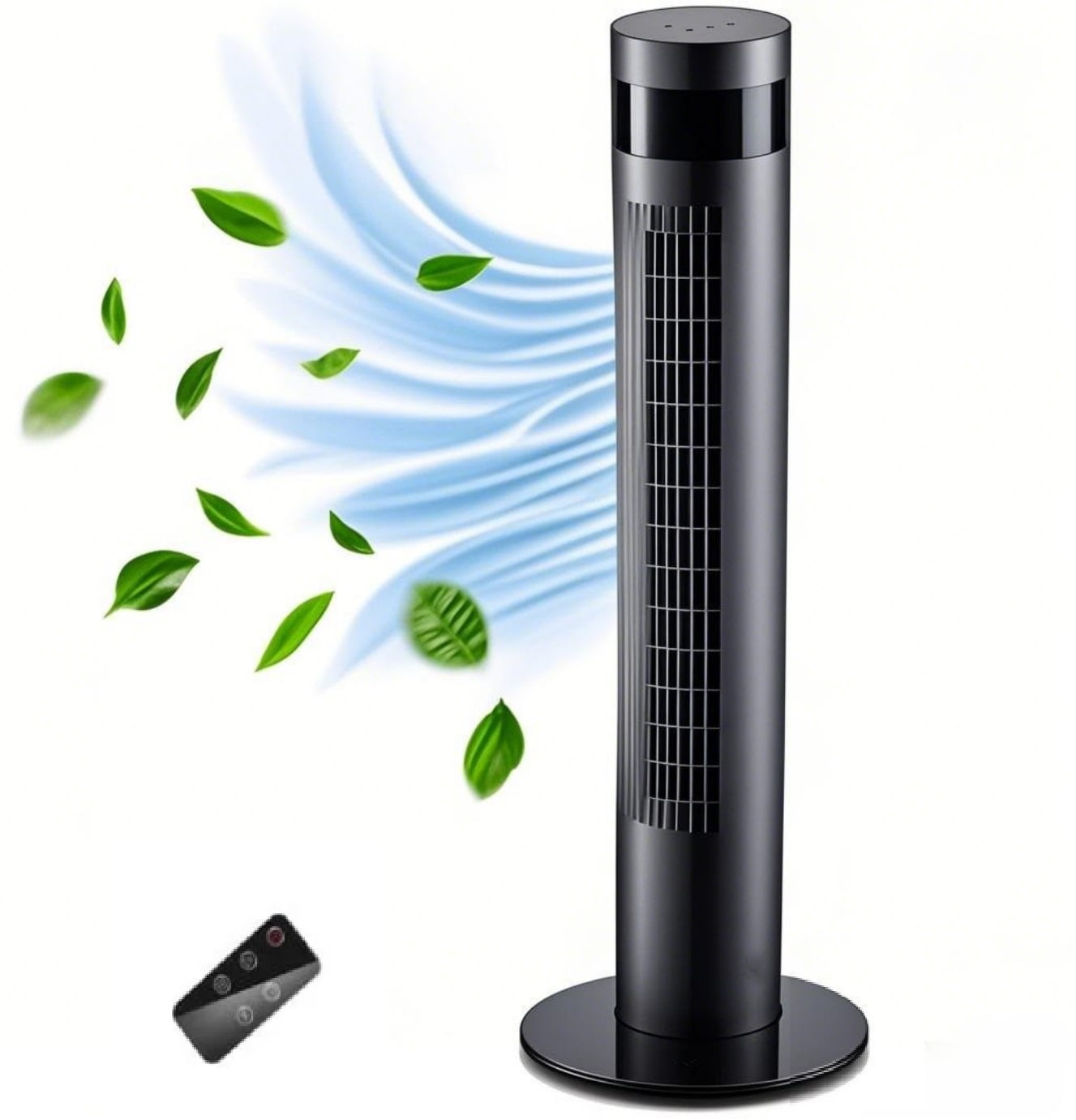 KISSAIR 35” Tower Fan Portable Quiet with Oscillation, Remote Control, 3 Powerful Wind Speed and ...
