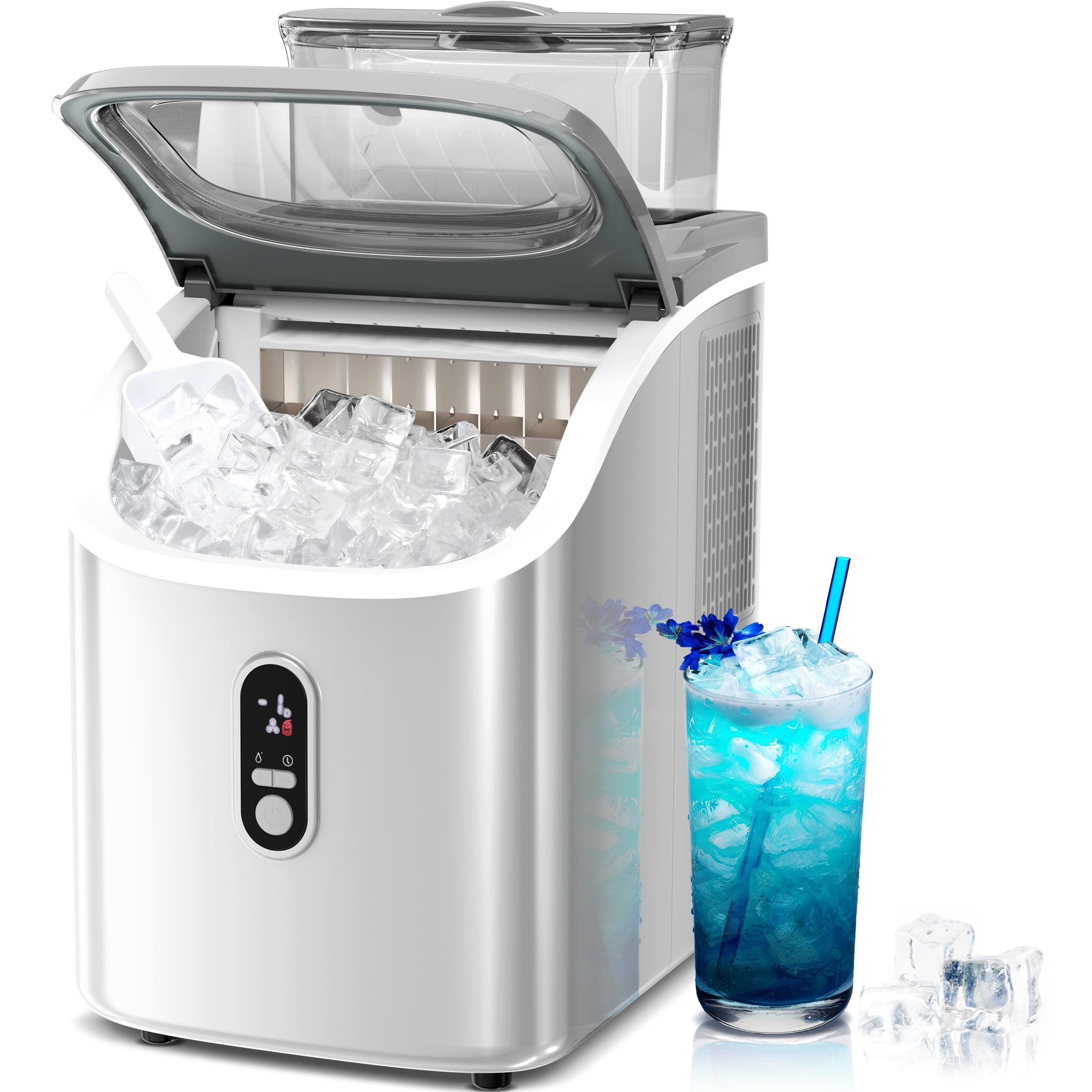 Crzoe Portable Ice Maker Manual Countertop Ice Maker - 26lbs Daily ...