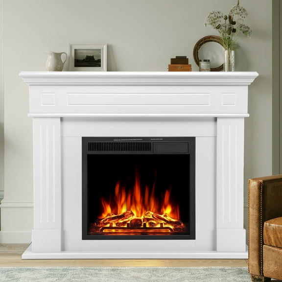 GDF Studio 50.1" Electric Fireplace Insert with Mantel and Remote ...