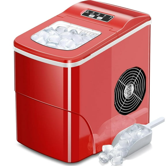 Countertop Ice Maker, Portable Ice Machine Self-Cleaning, 9 Cubes in 6 ...