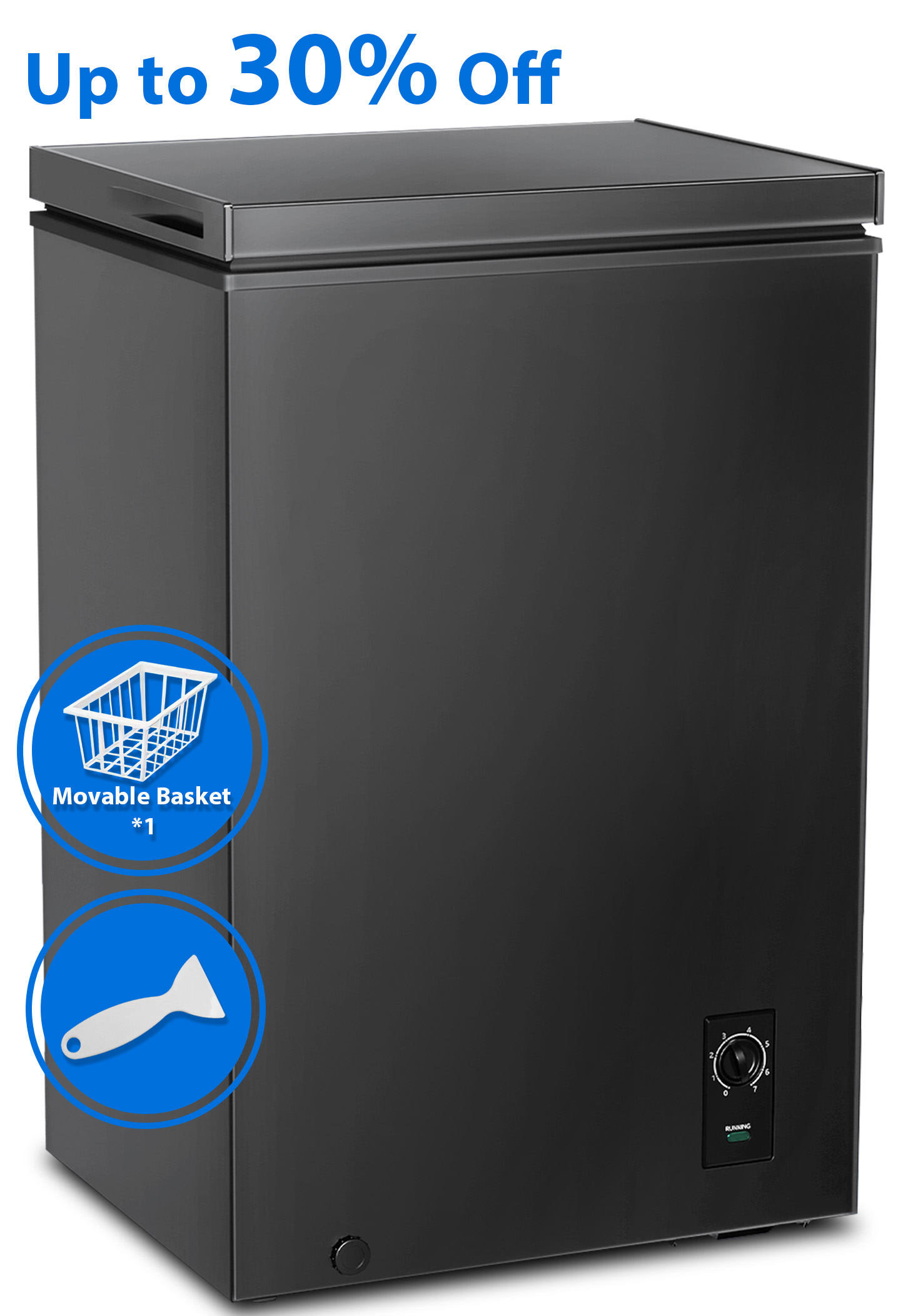 Arctic King 7 cu ft Chest Freezer, Black - Walmart.com