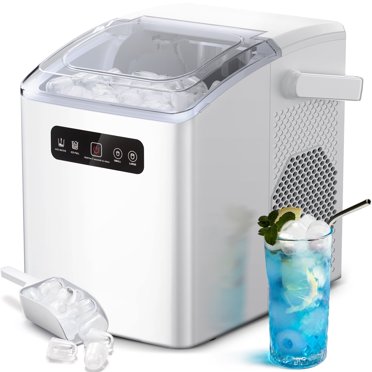 SPECSTAR Portable Nugget Ice Maker, Countertop, Self Cleaning, 44lbs ...