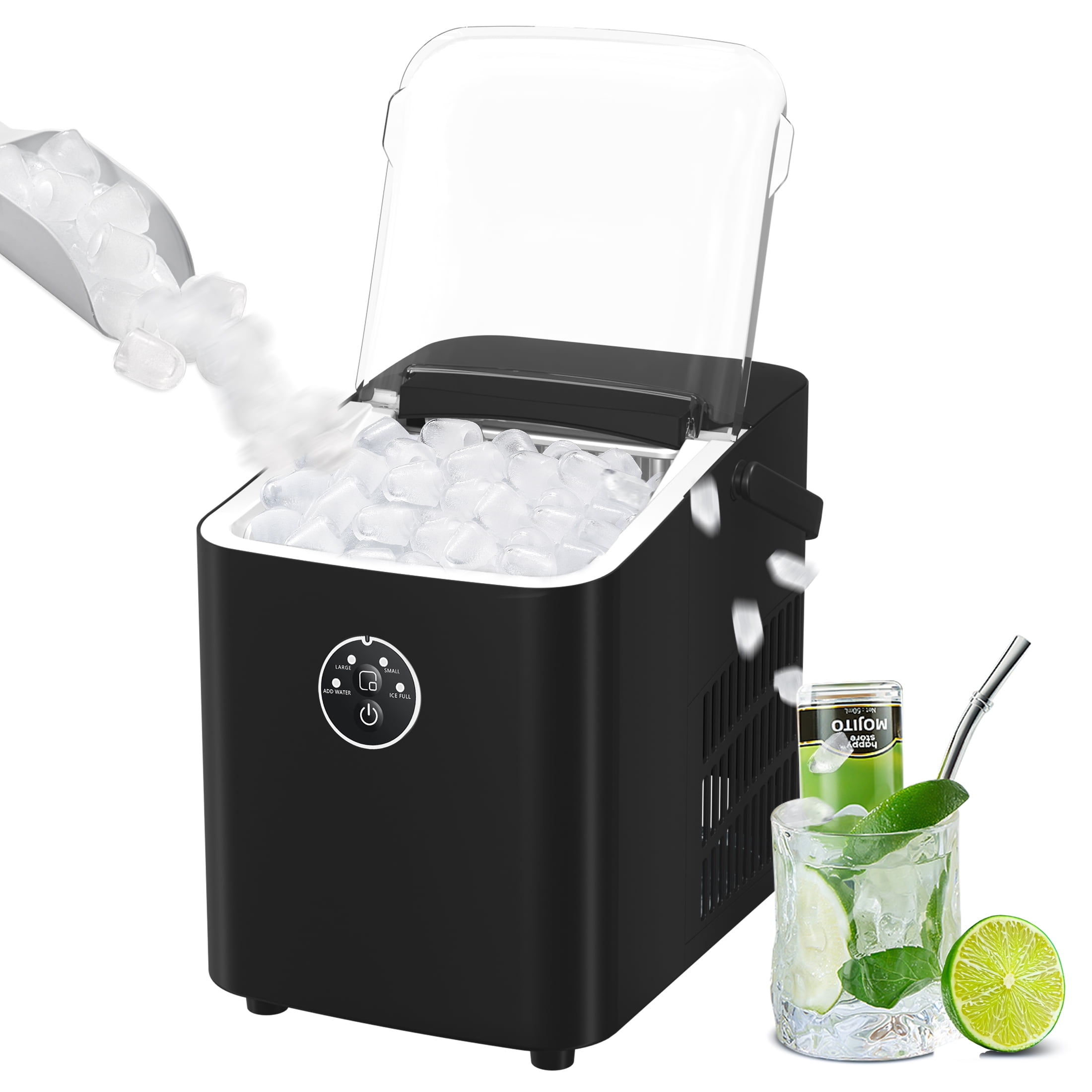 KISSAIR Portable Ice Maker Machine, Portable Ice Maker Machine with ...