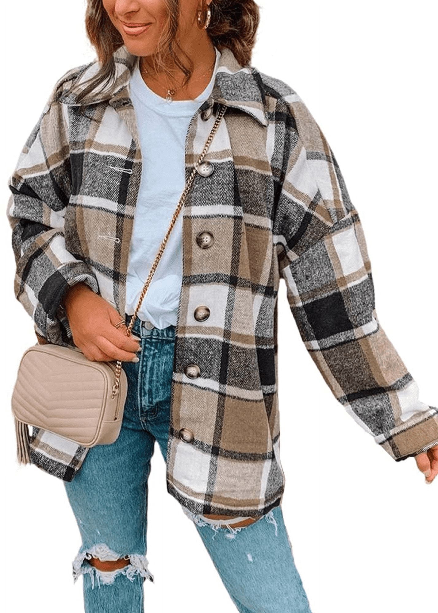 KISSMODA Womens Juniors Shacket Corduroy Shirt Jacket Long Sleeve Solid ...