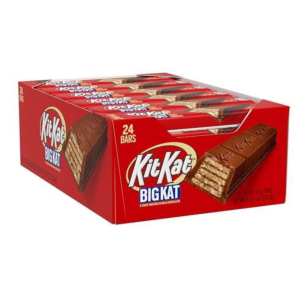 KIT KAT BIG KAT Milk Chocolate Wafer Candy Bars, 1.5 oz (24 Count ...
