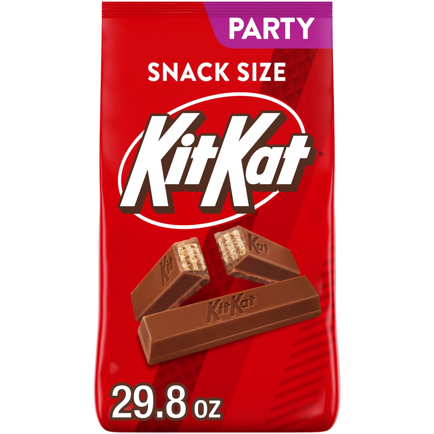 KIT KAT® Milk Chocolate Wafer Snack Size, Candy Party Pack, 29.8 oz ...