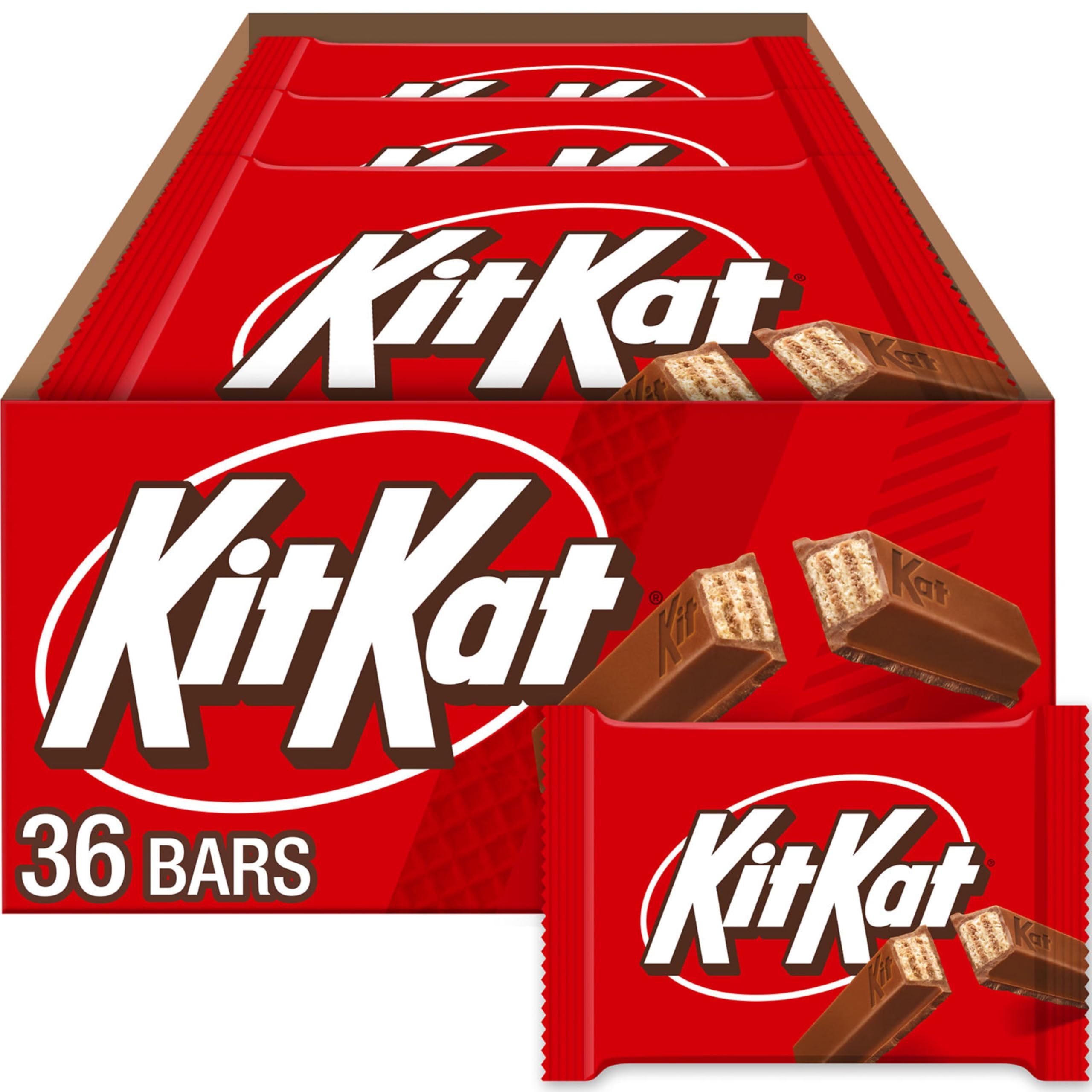 KIT KAT Milk Chocolate KEF28 Wafer Candy Bars, 1.5 oz (36 Count ...