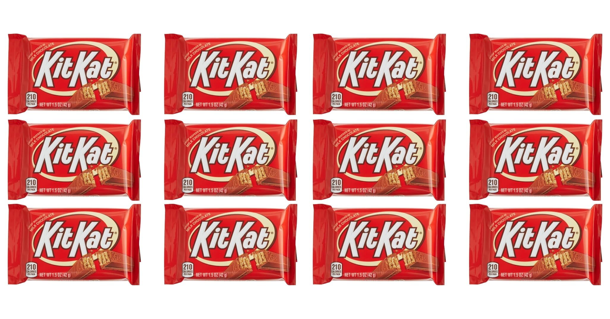 KIT KAT Milk Chocolate Wafer Candy Bars, 1.5 oz (12 Count) - Walmart.com