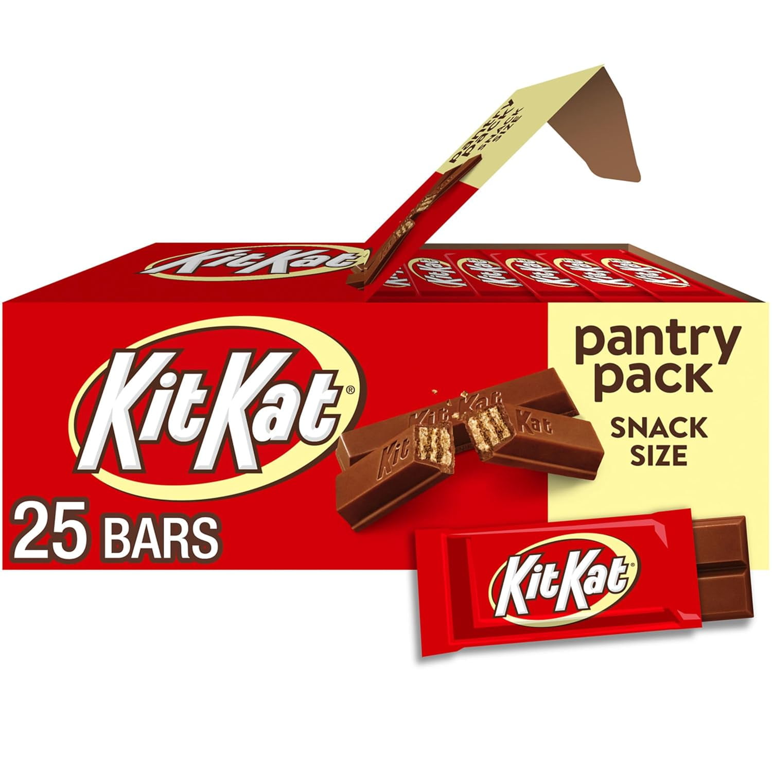 KIT KAT Milk Chocolate Wafer Snack Size, Candy Pantry Pack, 12.25 oz ...