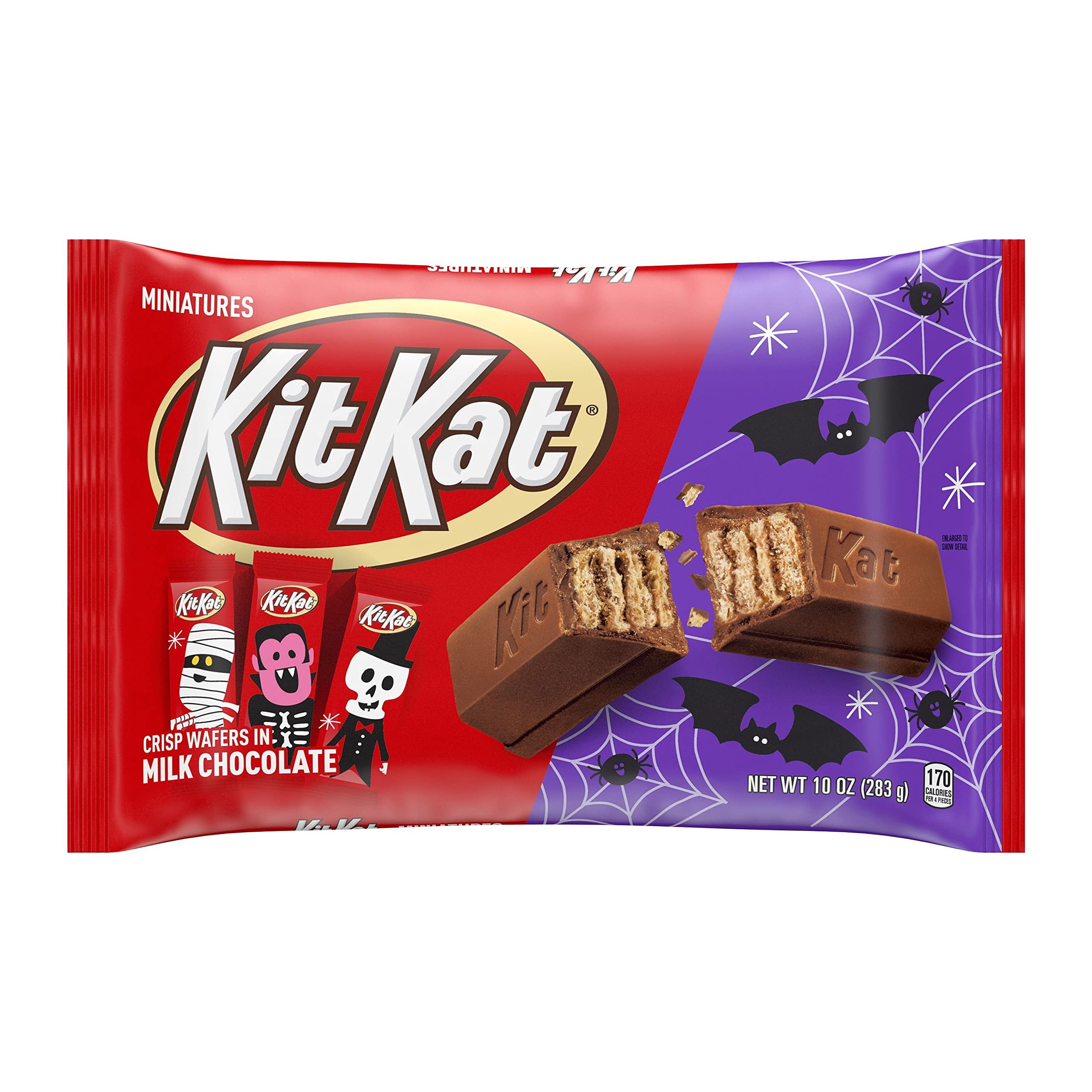 KIT KAT Miniatures Milk Chocolate Wafer Candy Bars, Halloween, 10 oz ...