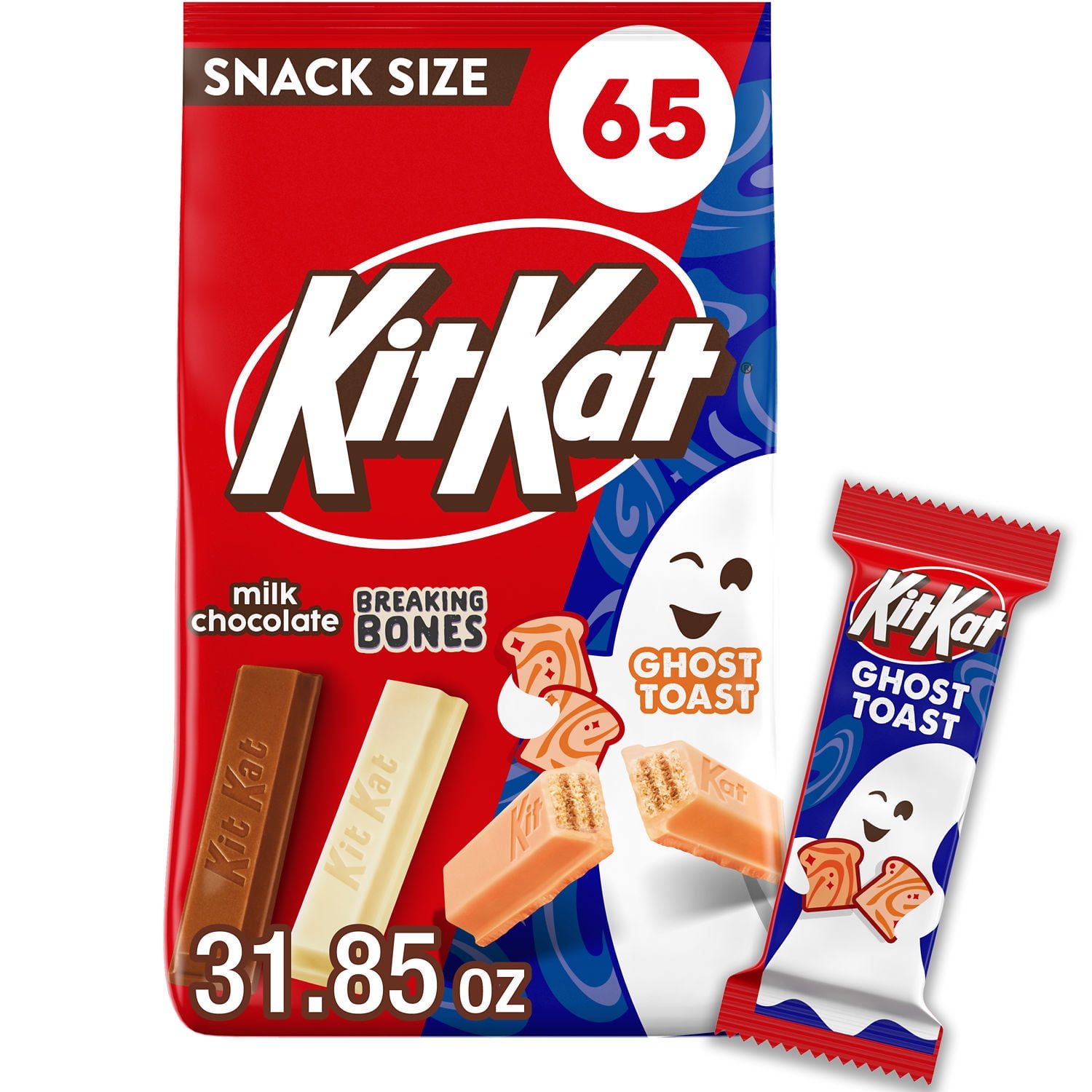 Kit Kat Assorted Flavored Wafer Snack Size Halloween Candy, Bag 31.85 ...
