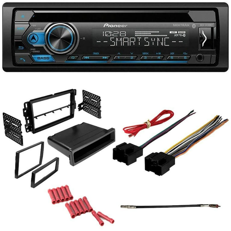 KIT2465 Bundle with Pioneer Bluetooth Car Stereo and complete Installation Kit for 1999 2000 Honda Civic Single Din Radio CD AM FM Radio Dash