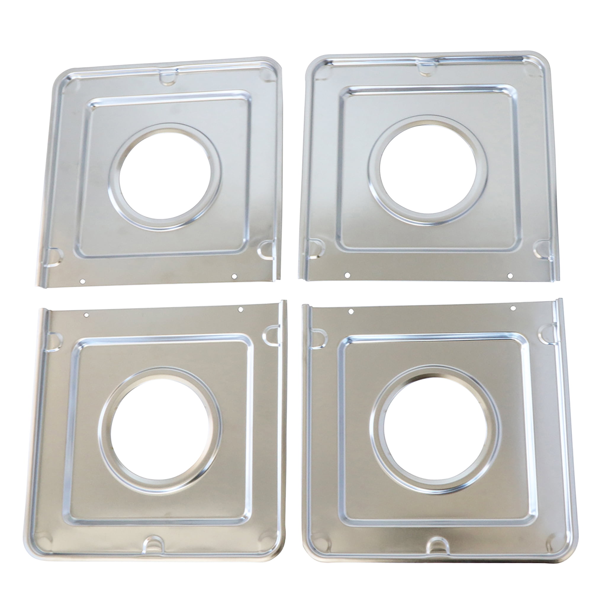Kitchen Basics 101: USA Made Heavy Duty Square Chrome Gas Drip Pans for ...