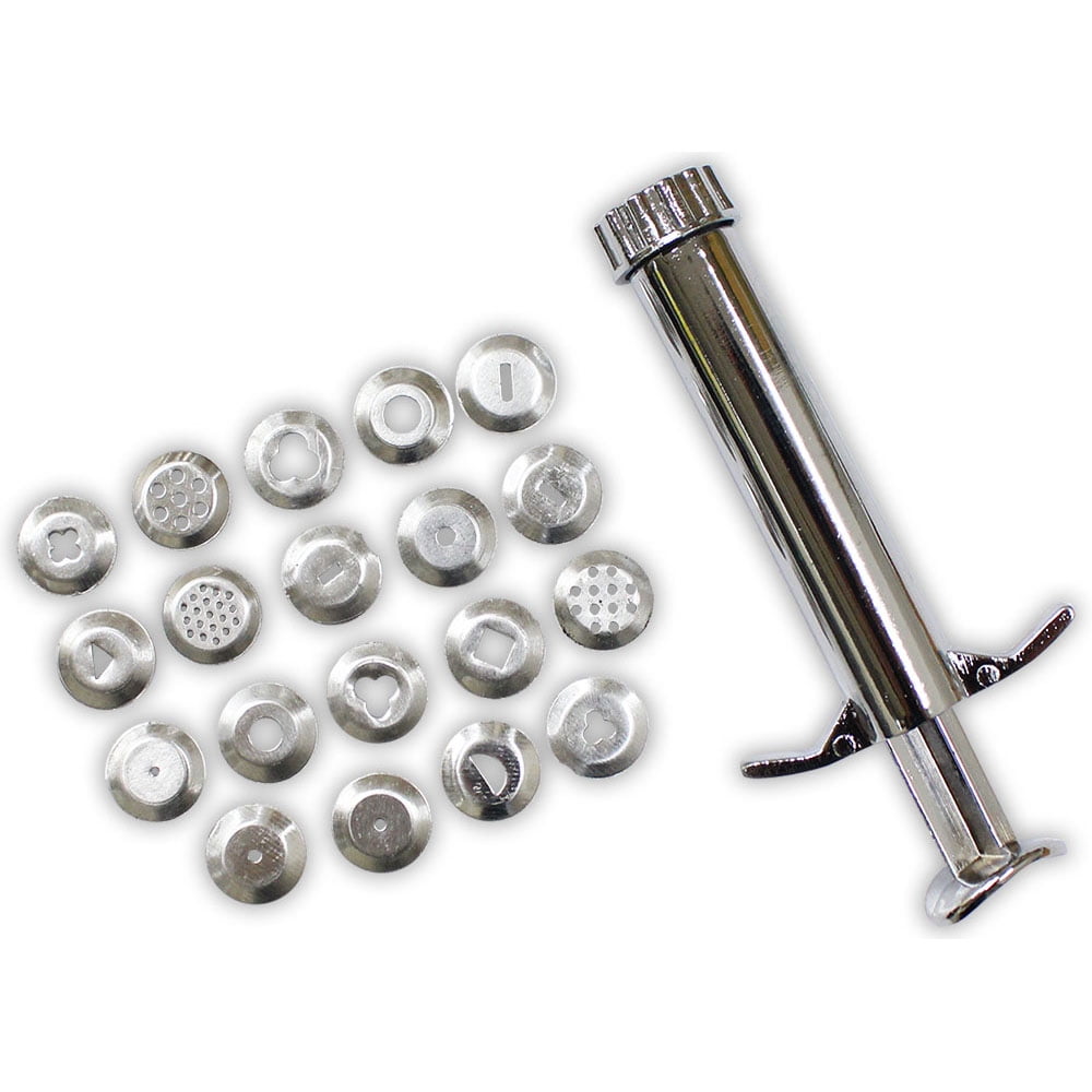 KITCHEN DIVA Handheld Clay / Pasta Extruder Plunger | 19 Versatile Dies ...