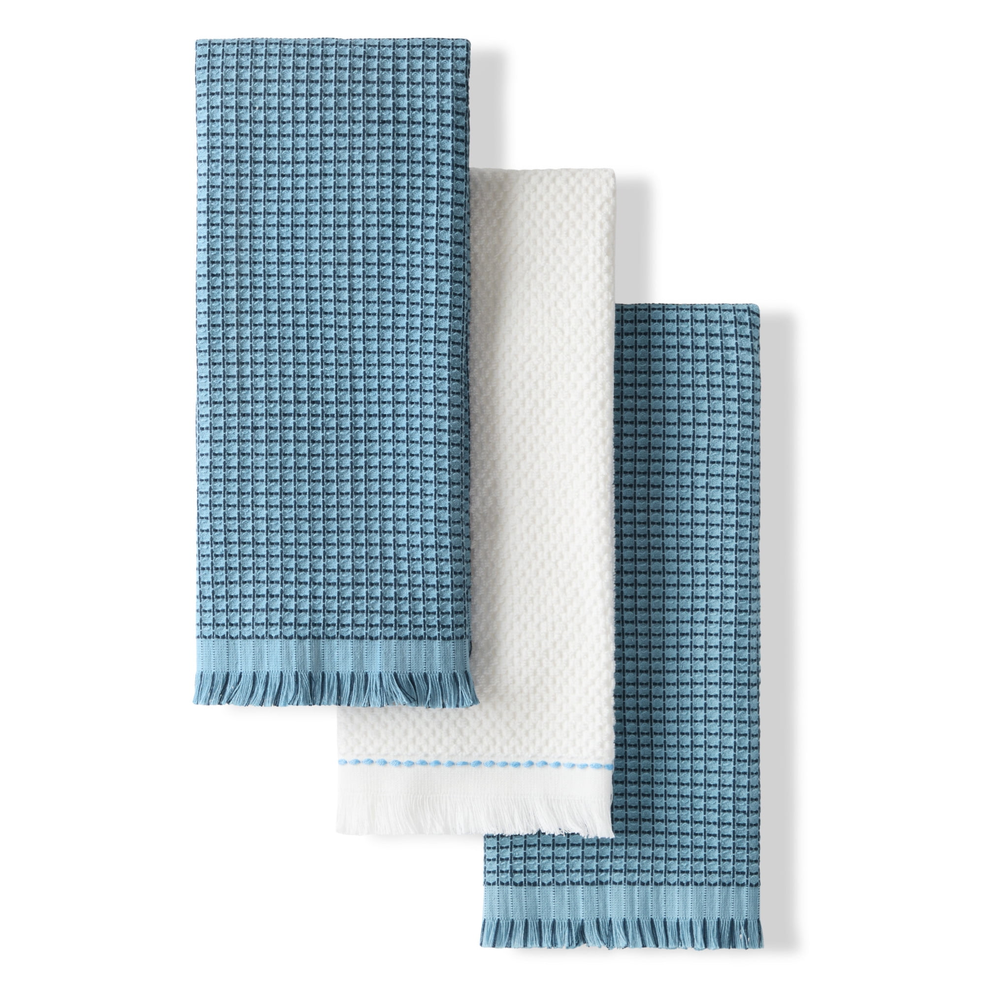 KITCHENAID Gourmet Series Gridlines Kitchen Towels 3-Pack Set, 100% ...