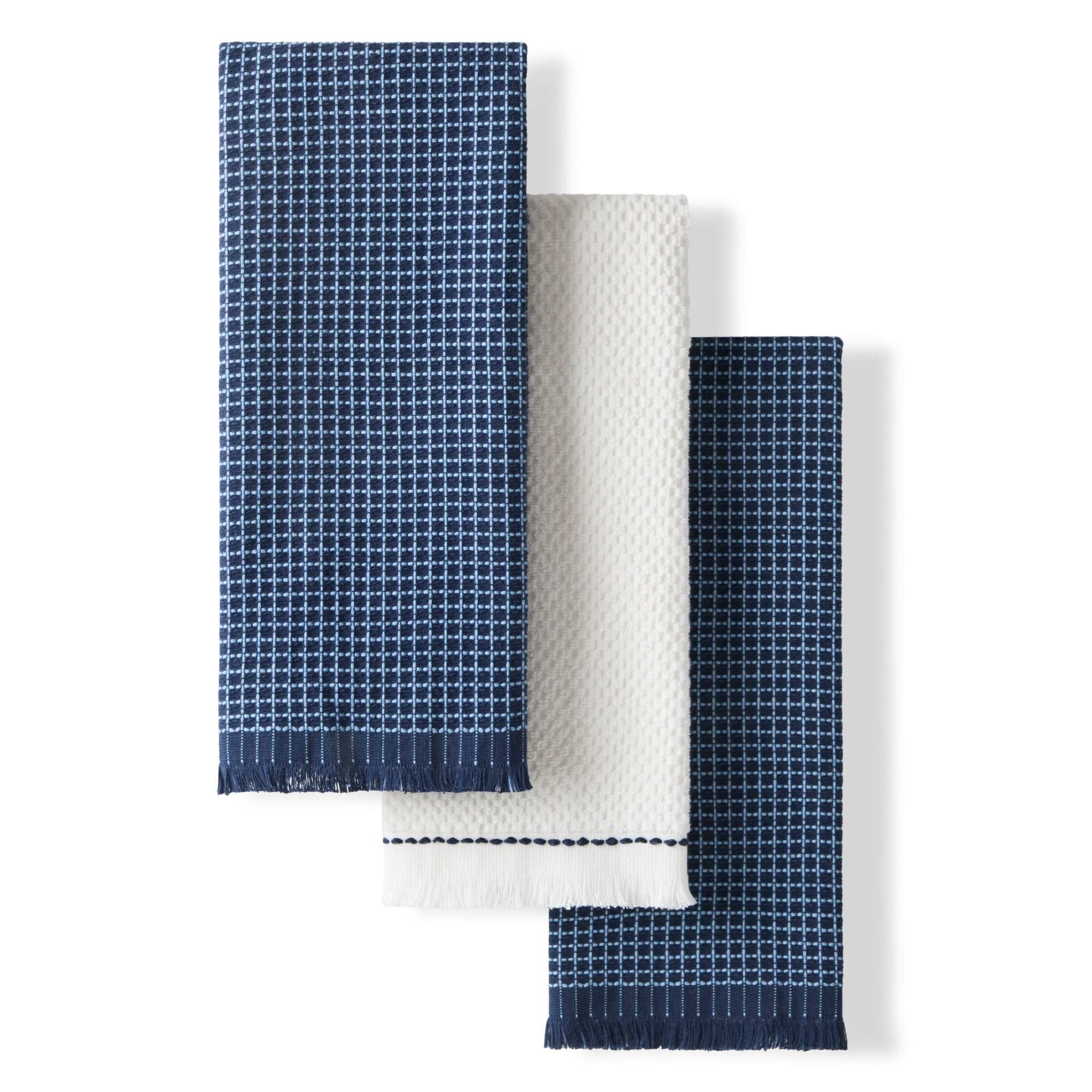 KITCHENAID Gourmet Series Gridlines Kitchen Towels 3-Pack Set, 100% ...
