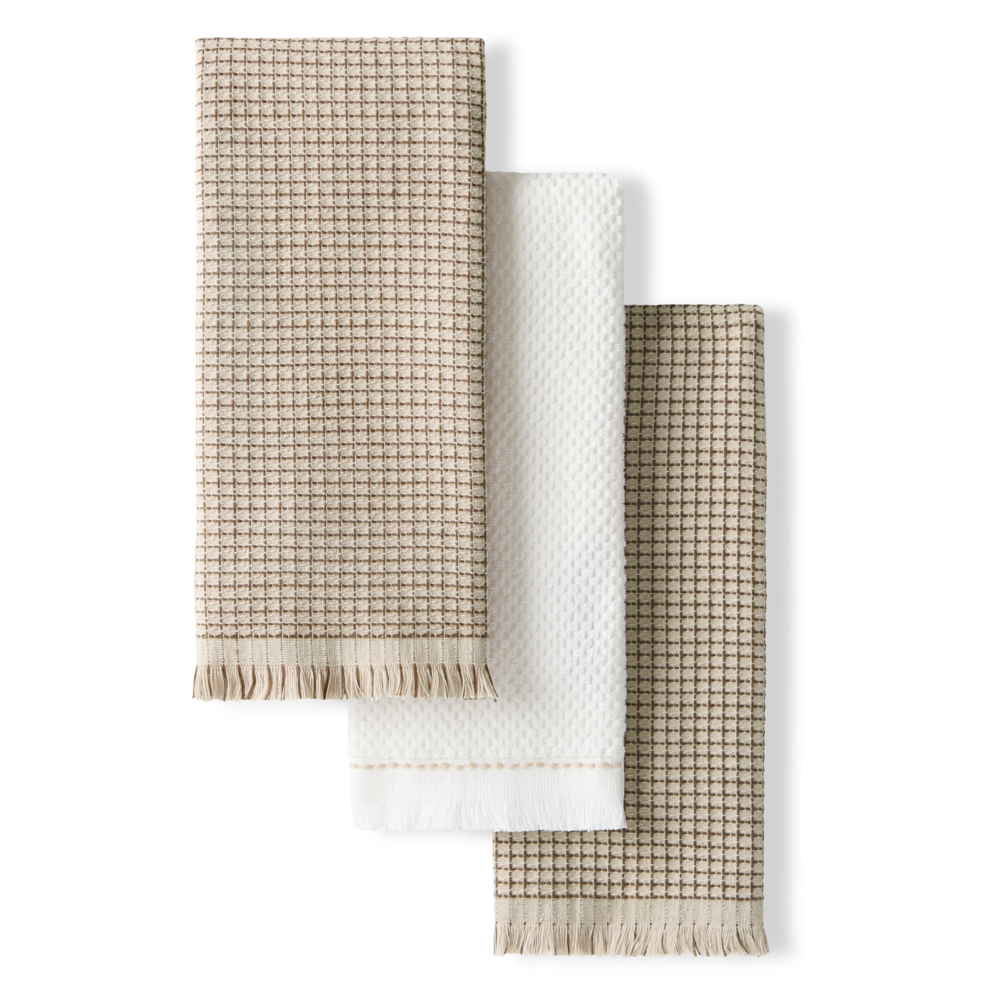 KITCHENAID Gourmet Series Gridlines Kitchen Towels 3-Pack Set, 100% ...
