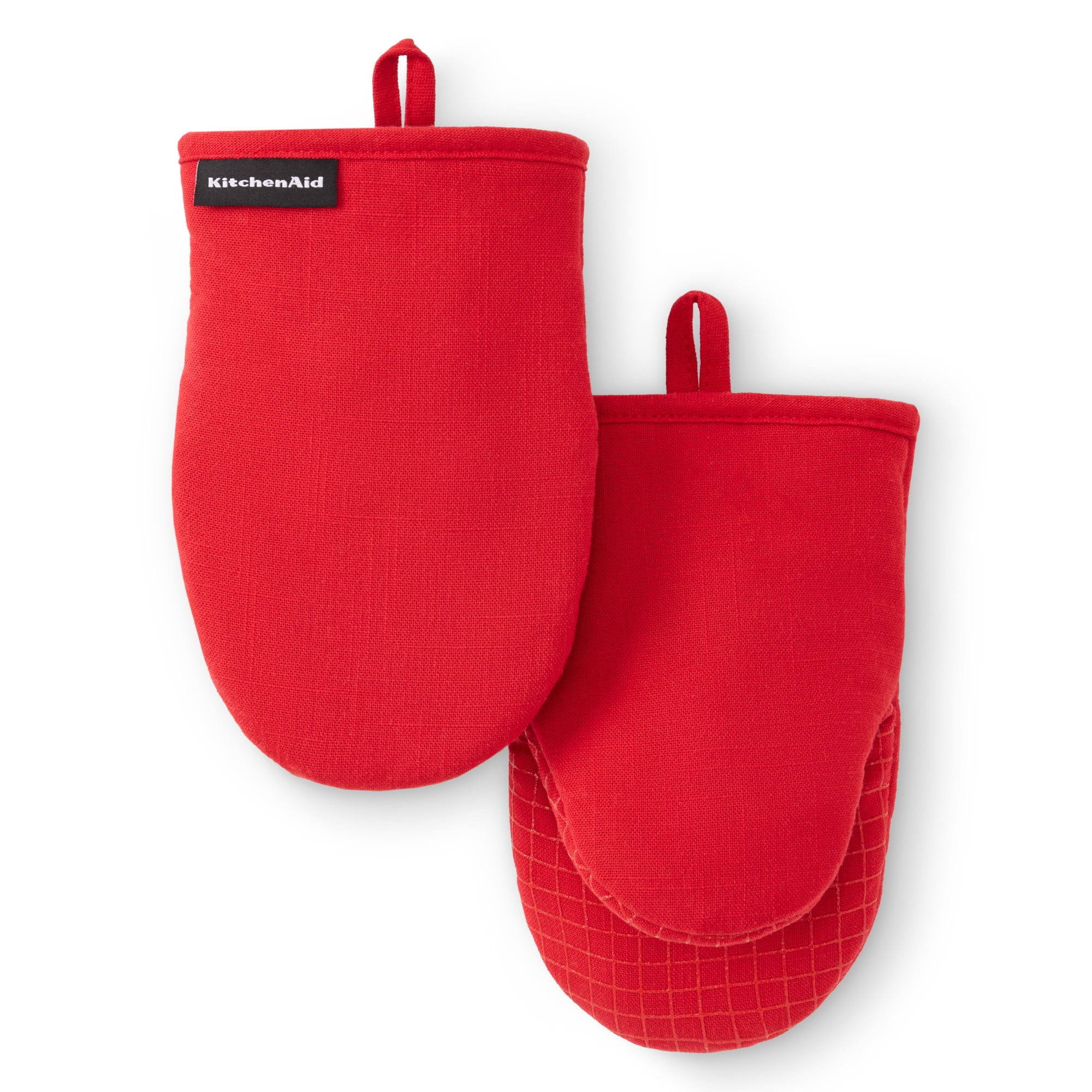 KITCHENAID Gourmet Series Gridlines Mini Oven Mitts 2-Pack Set, Heat ...