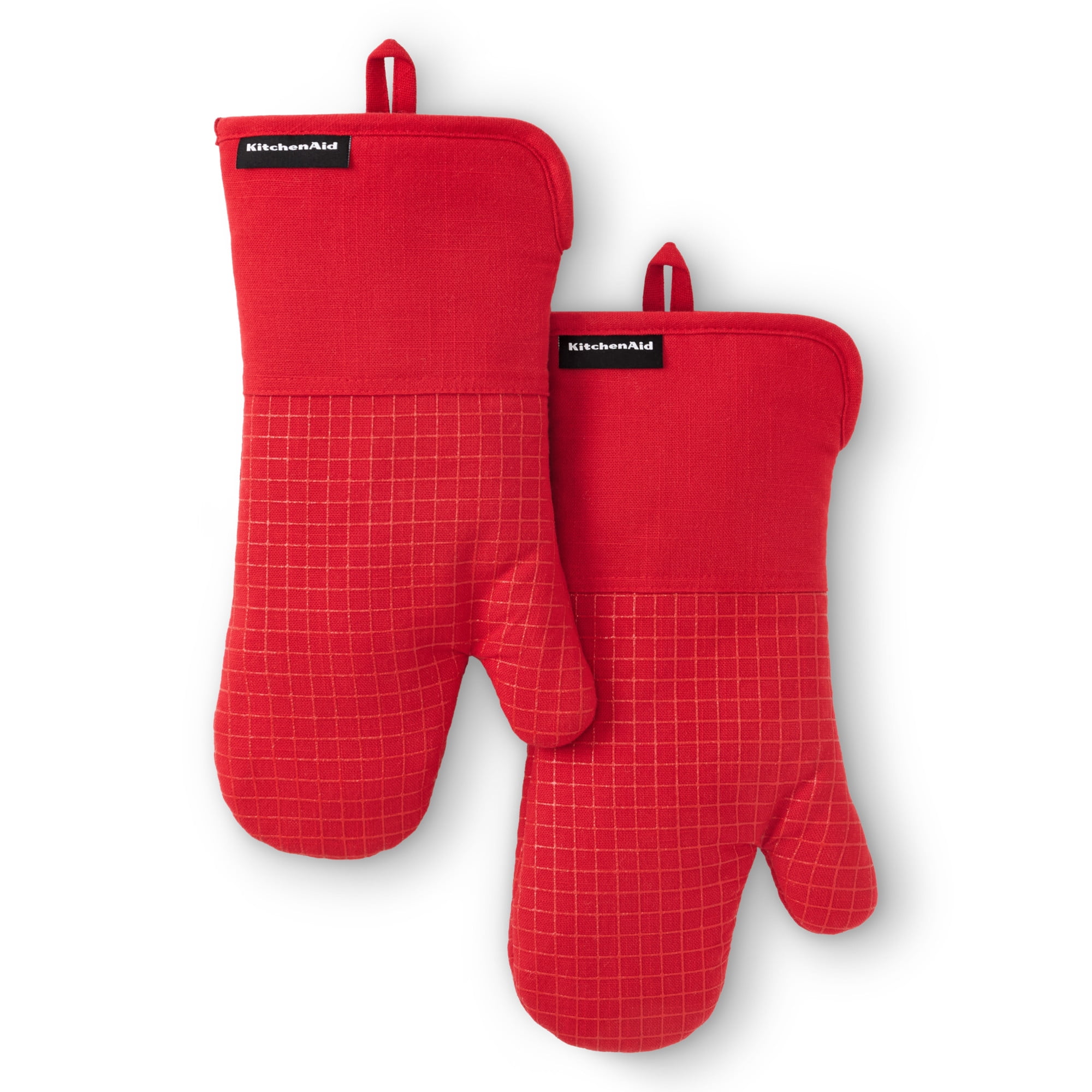 KITCHENAID Gourmet Series Gridlines Oven Mitts 2-Pack Set, Heat ...