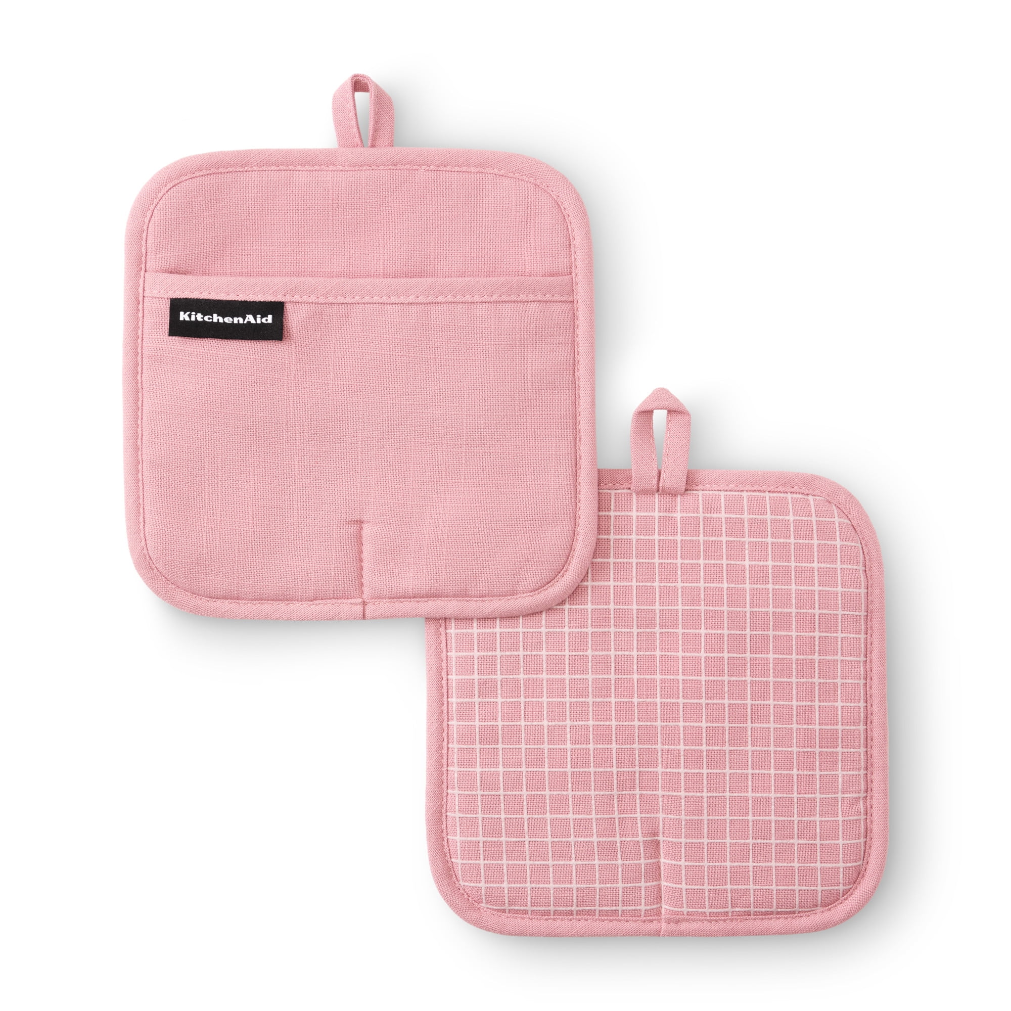 KITCHENAID Gourmet Series Gridlines Pot Holders 2-Pack Set, Heat ...