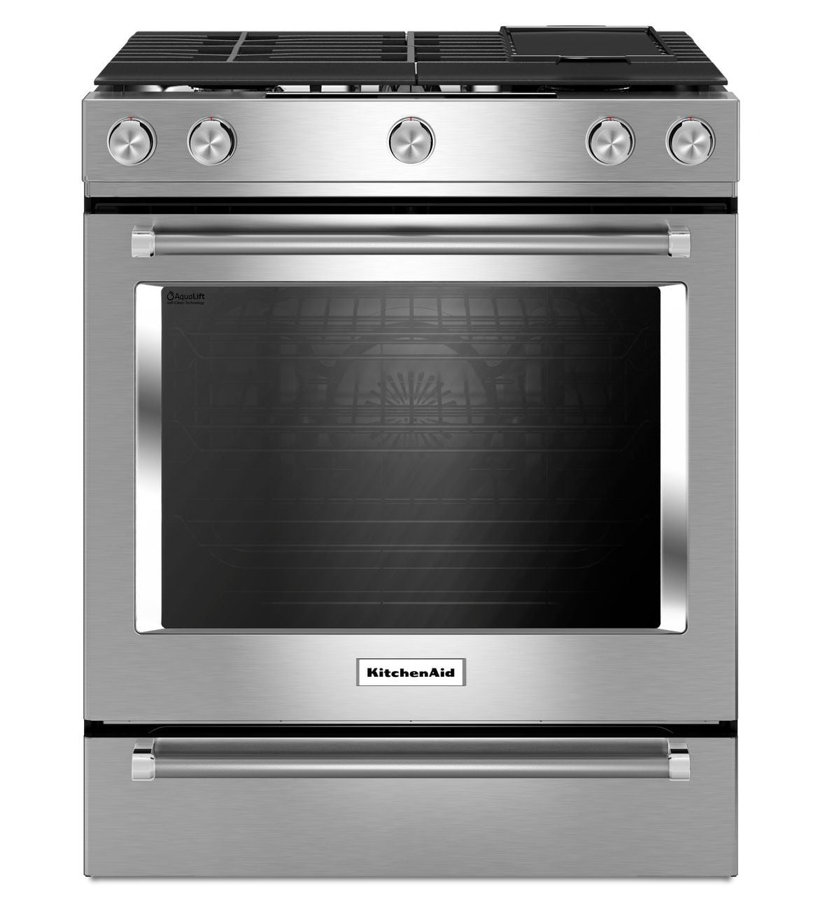 KitchenAid KSDB900ESS 30-Inch 5-Burner Dual Fuel Convection Slide-In ...