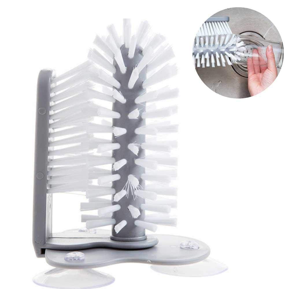 KITCHENMAX Double Sided Glass Washer, Suction Cup Glass Cleaning Tools ...
