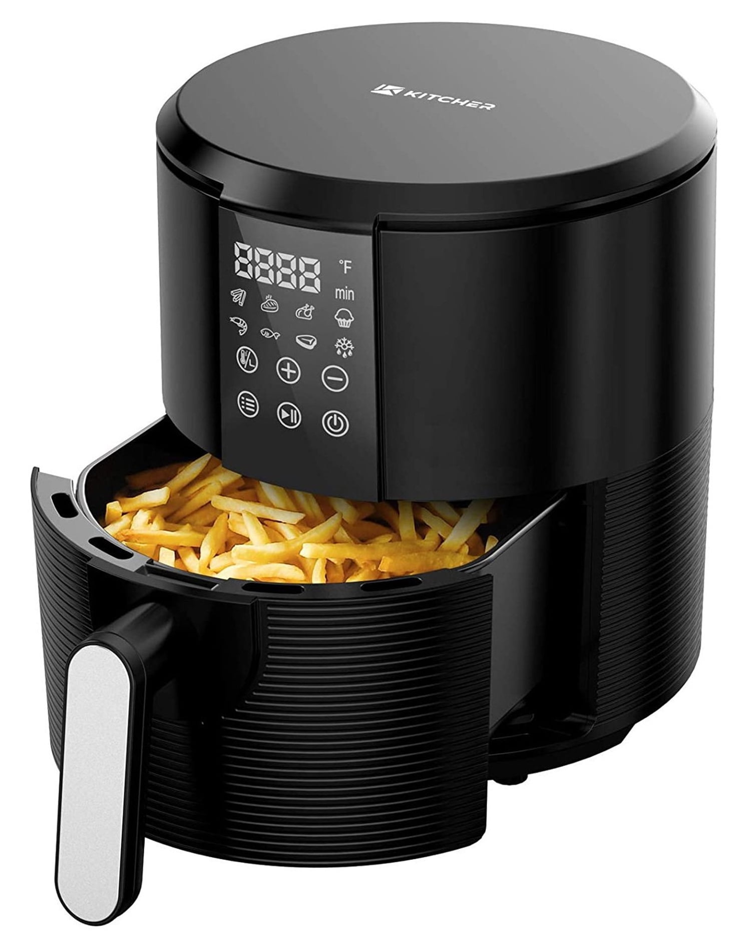 KITCHER 3.5Qt 1200W Air Fryer with Auto Shut-Off, Touch Digital Screen ...