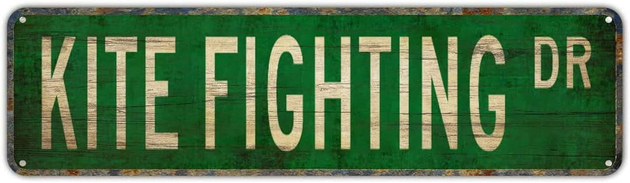 KITE FIGHTING DR Vintage Signs Retro Tin Signs Art Plaque Aluminum Sign ...