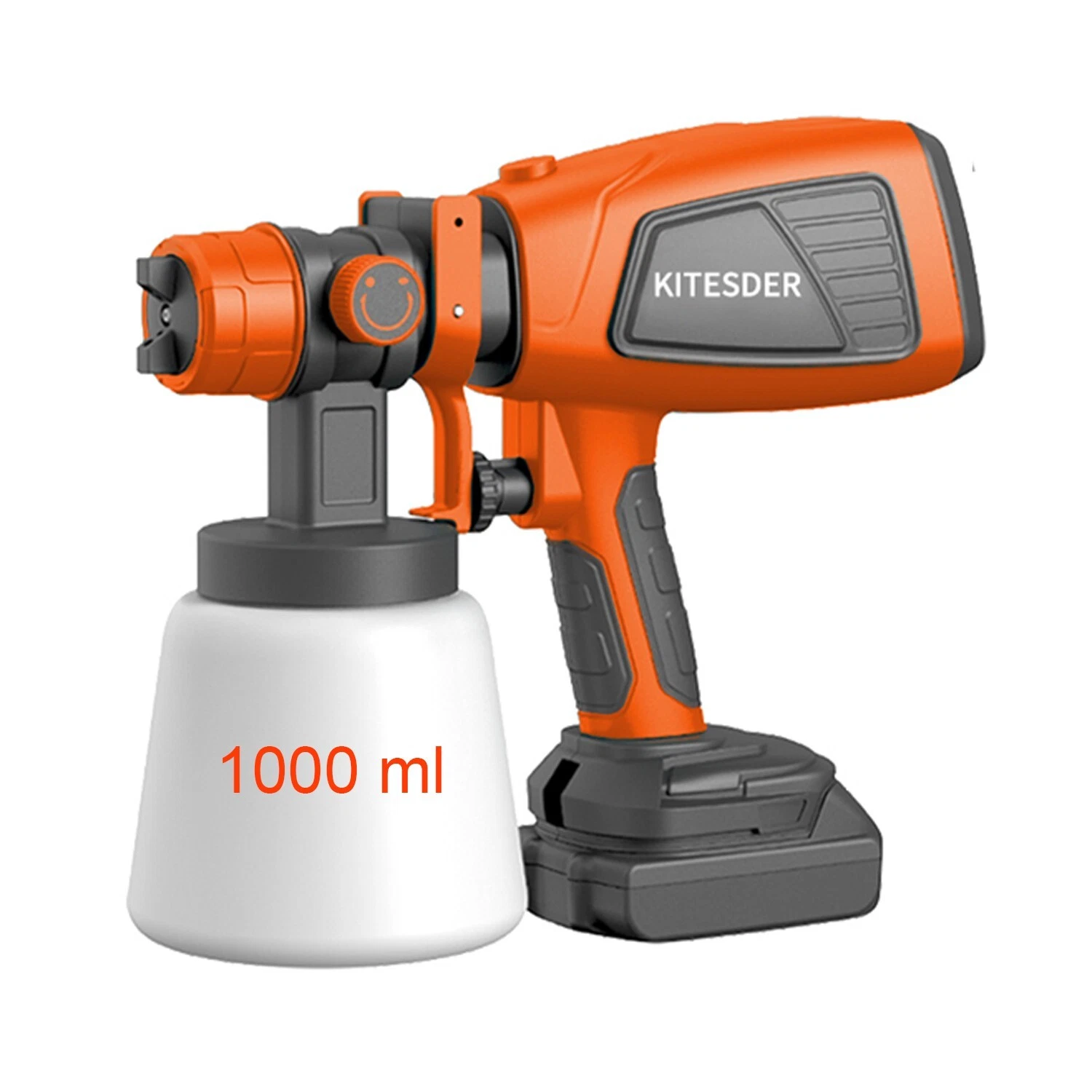 KITESDER 1000ml HVLP Paint Sprayer Cordless Power Spray Gun with ...