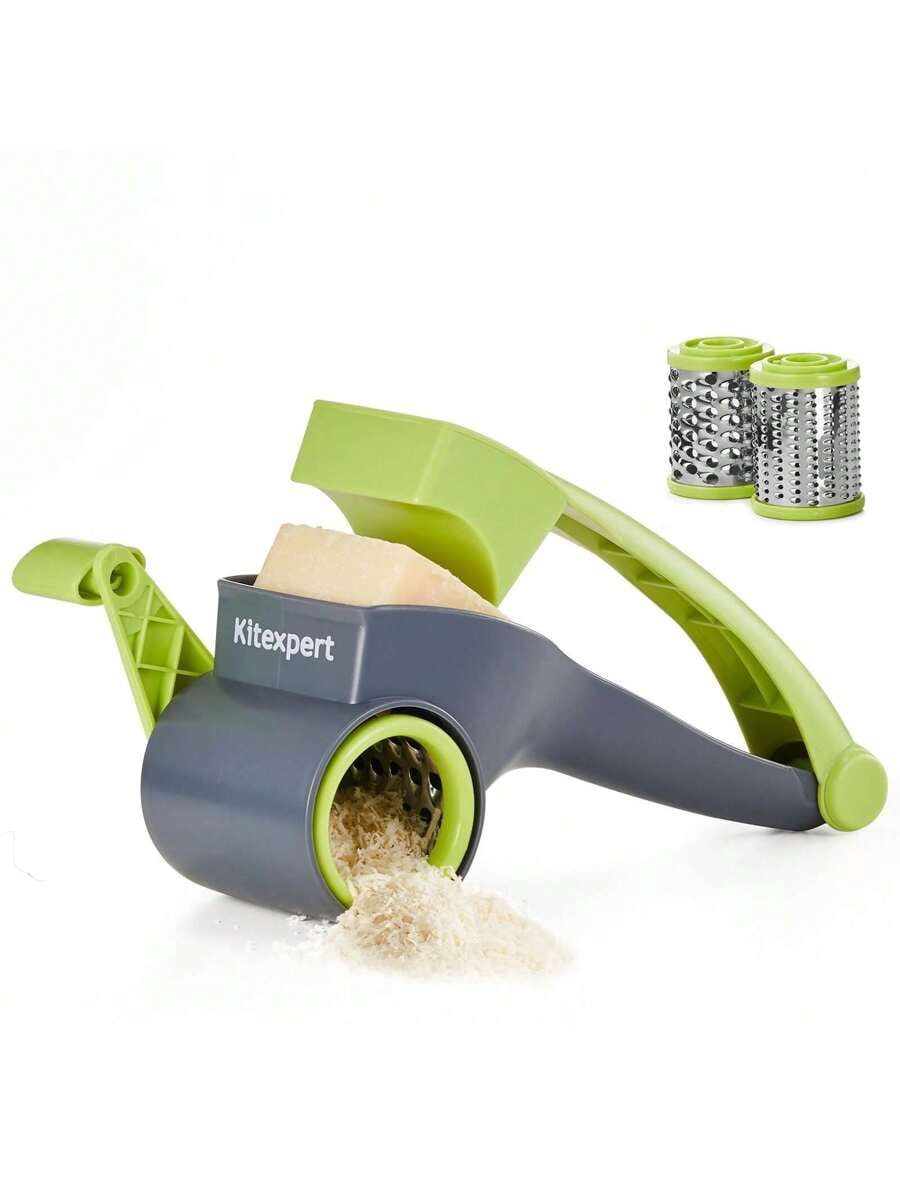 KITEXPERT Cheese Grater With Handle, Parmesan Cheese Grater, Handheld ...